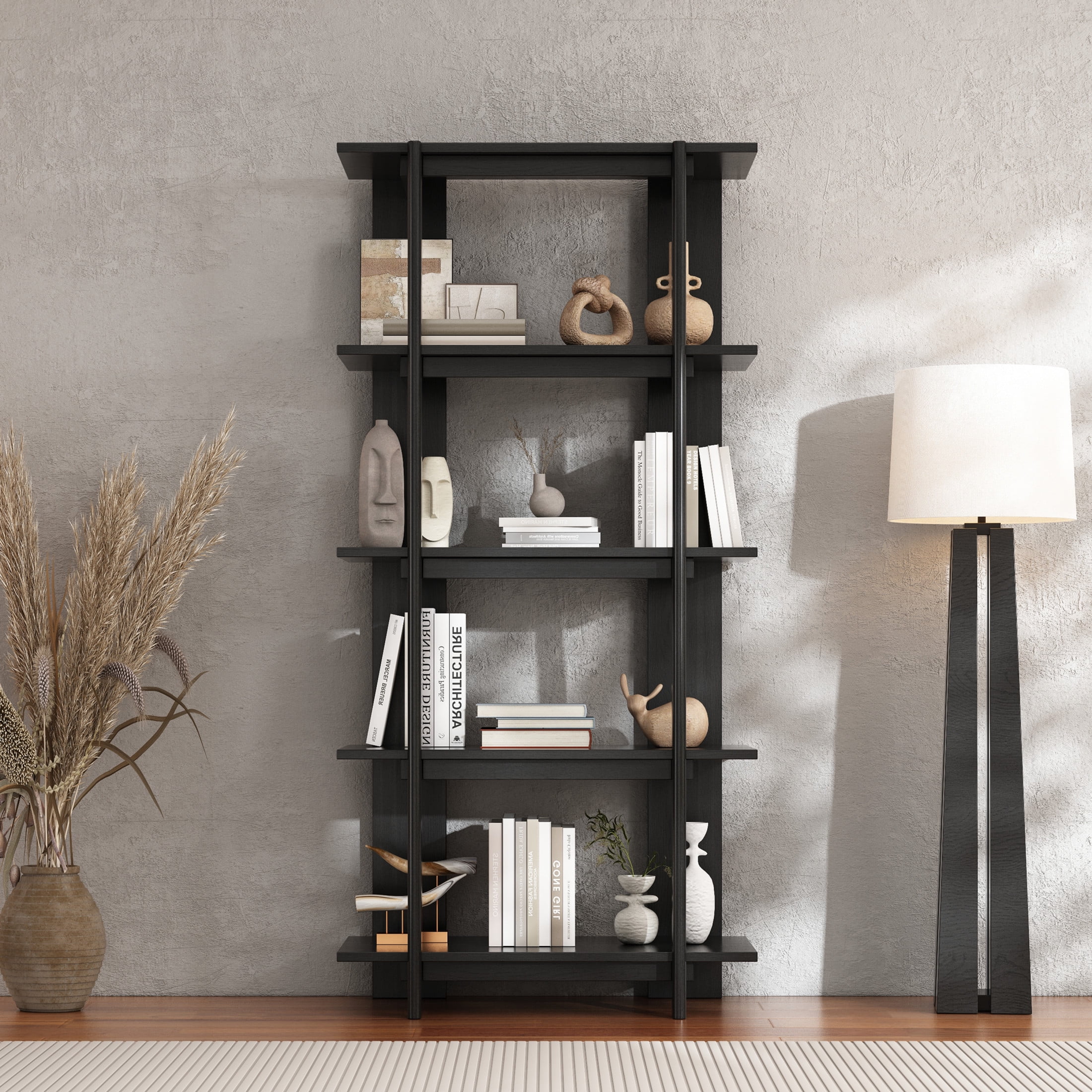 Christopher Knight Home 4-Tier Open Bookcase, 70.2" Solid Acacia Wood ...