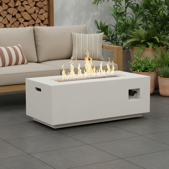 Christopher Knight Home 40" Rectangular Outdoor Propane Fire Pit ...