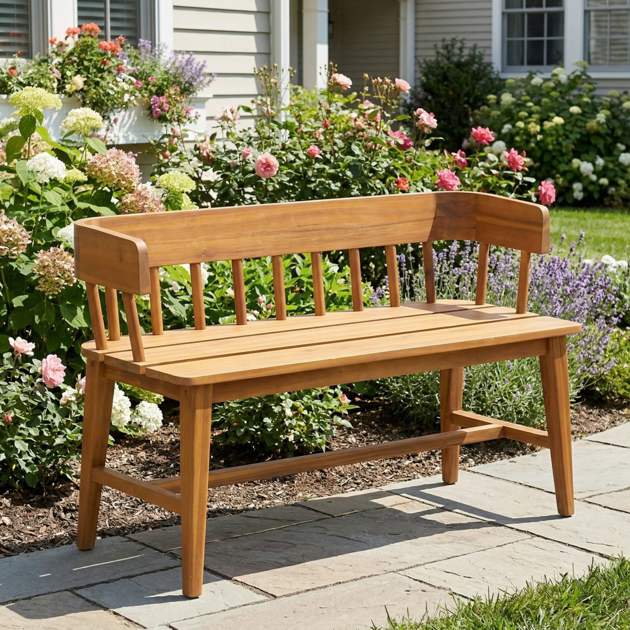 Christopher Knight Home 45" Outdoor Acacia Wood Patio Garden Bench ...