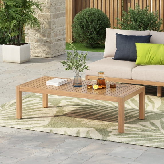 Christopher Knight Home 47.24" Outdoor Patio Solid Wood Rectangular ...