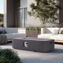 Christopher Knight Home Modern Outdoor 56" Rectangular Propane Fire Pit ...