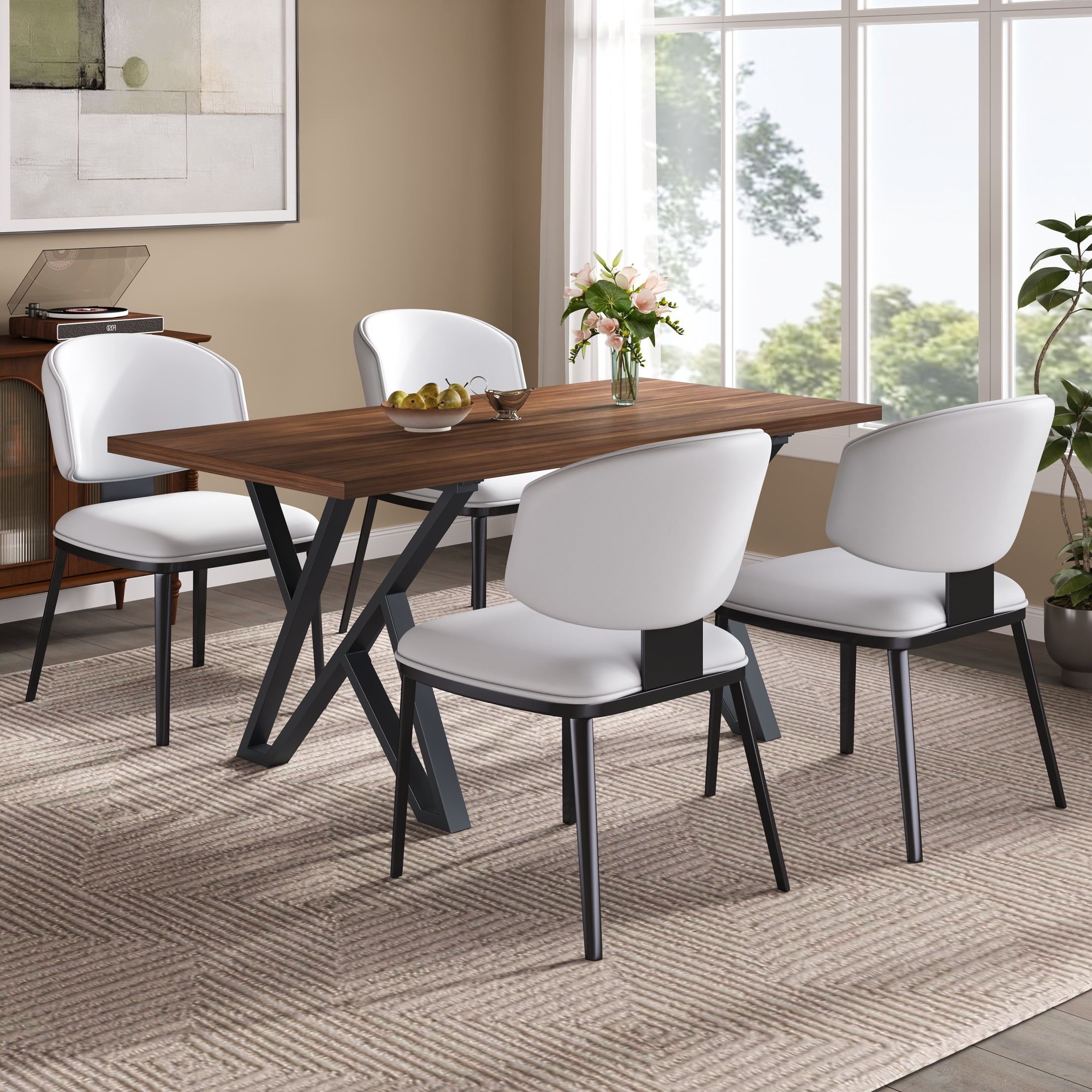 Christopher Knight Home 5-Piece Dining Set with Rectangular Table and ...