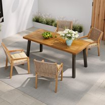 Christopher Knight Home 3-Piece Outdoor Dining Set, Acacia Wood Table ...