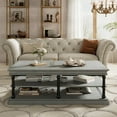 Christopher Knight Home 55.1" Rectangular Wood Coffee Table with 2 Open ...