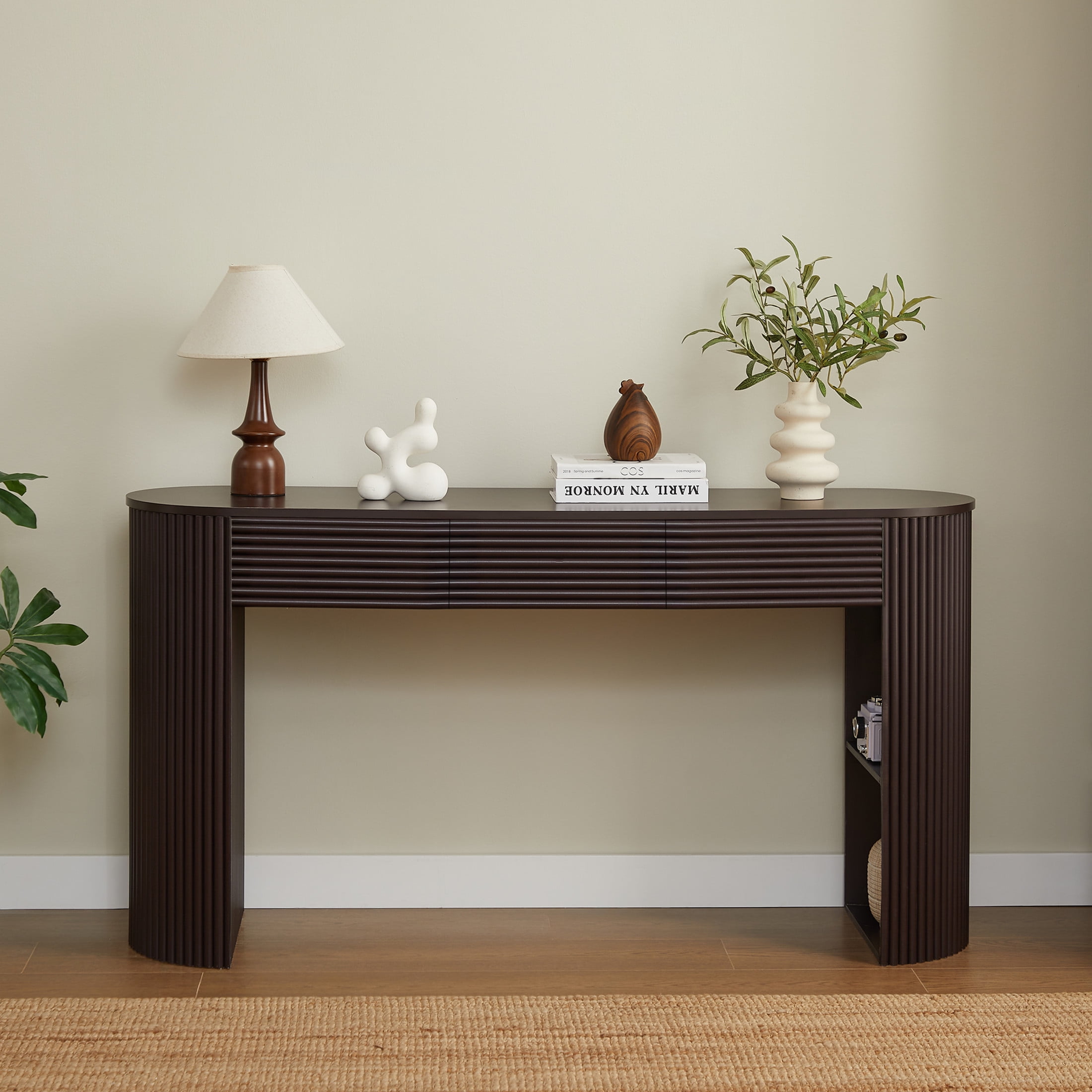Christopher Knight Home 59.8" Retro Console Table, MDF Entryway Storage ...