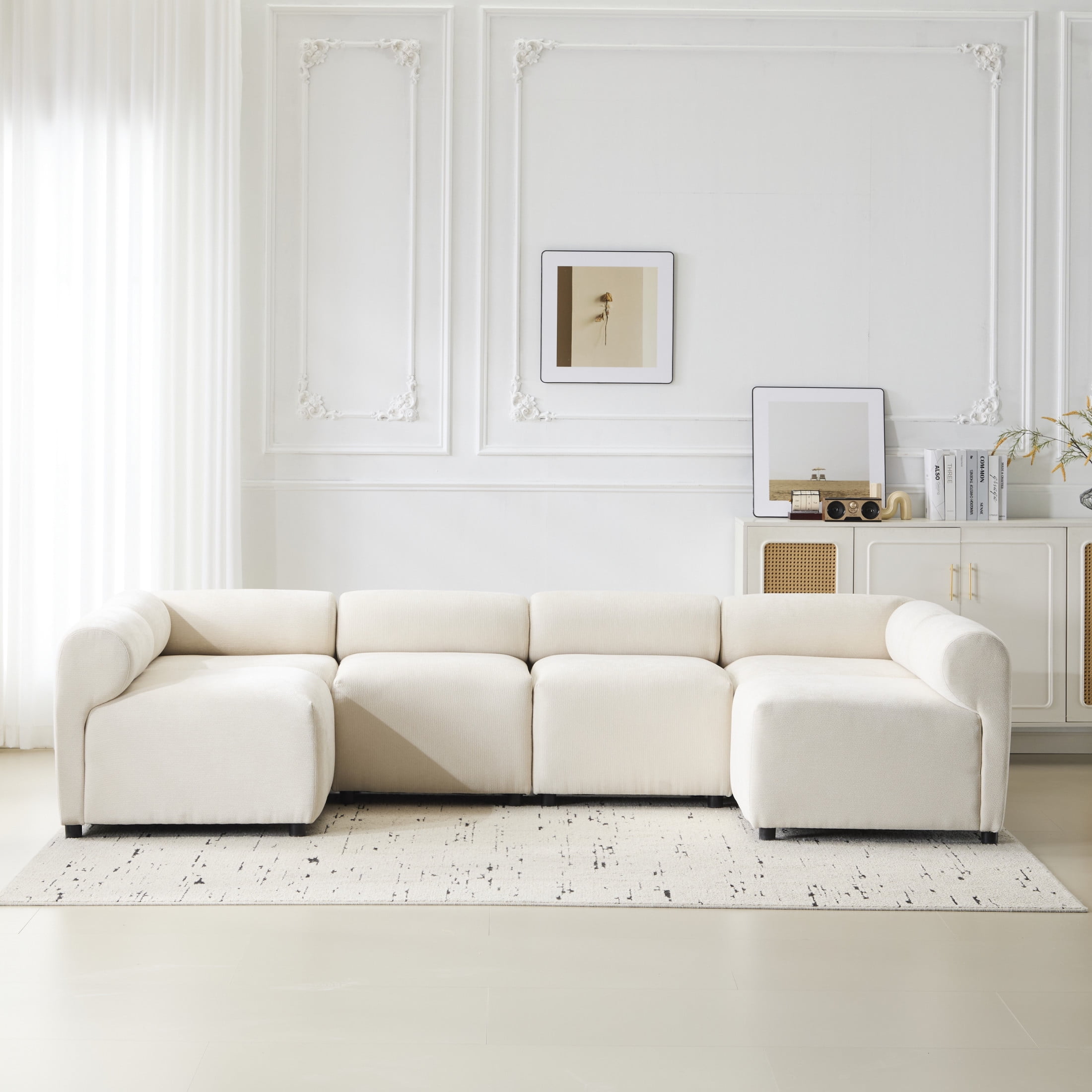Christopher Knight Home 6-Seat Modular Sectional Sofa, Round-Back ...