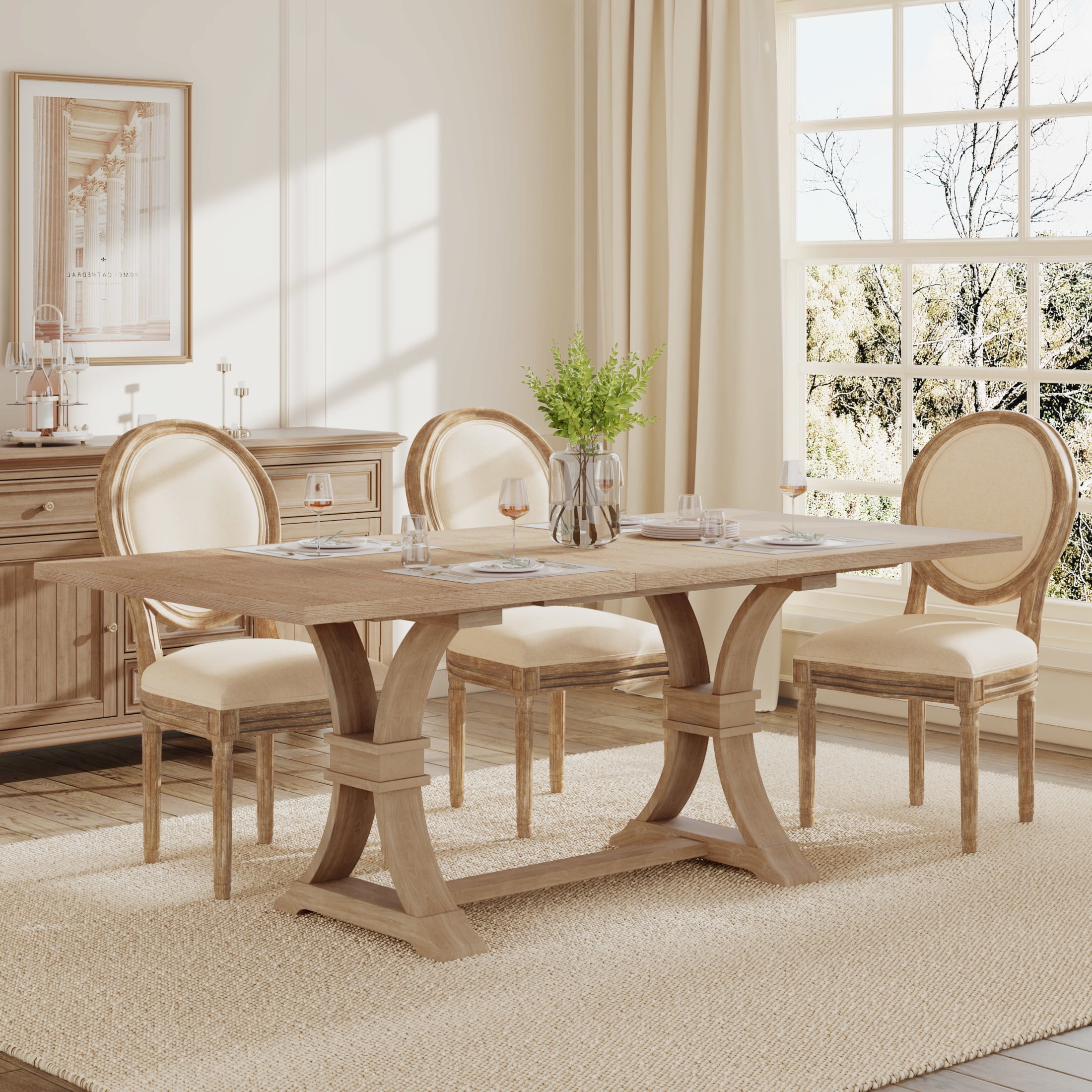 Christopher Knight Home 63"-78" Rustic Extendable Dining Table, Solid ...