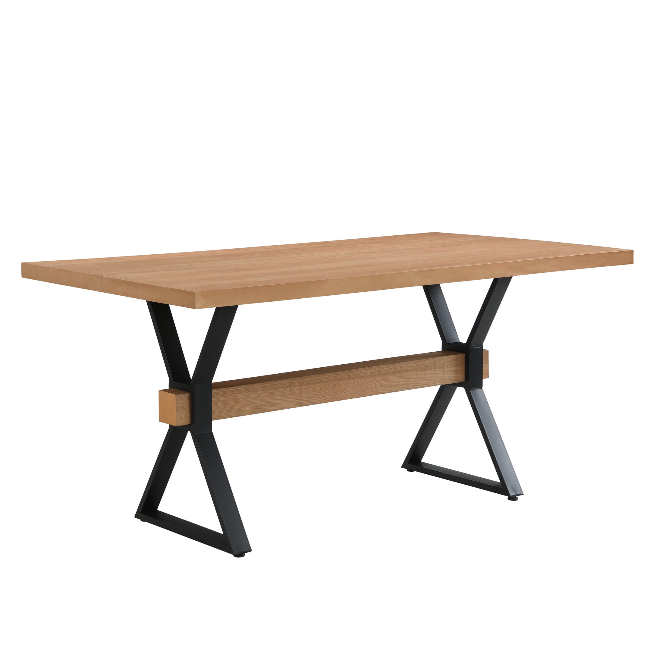 Christopher Knight Home 63” Industrial Dining Table, Metal Frame, X ...