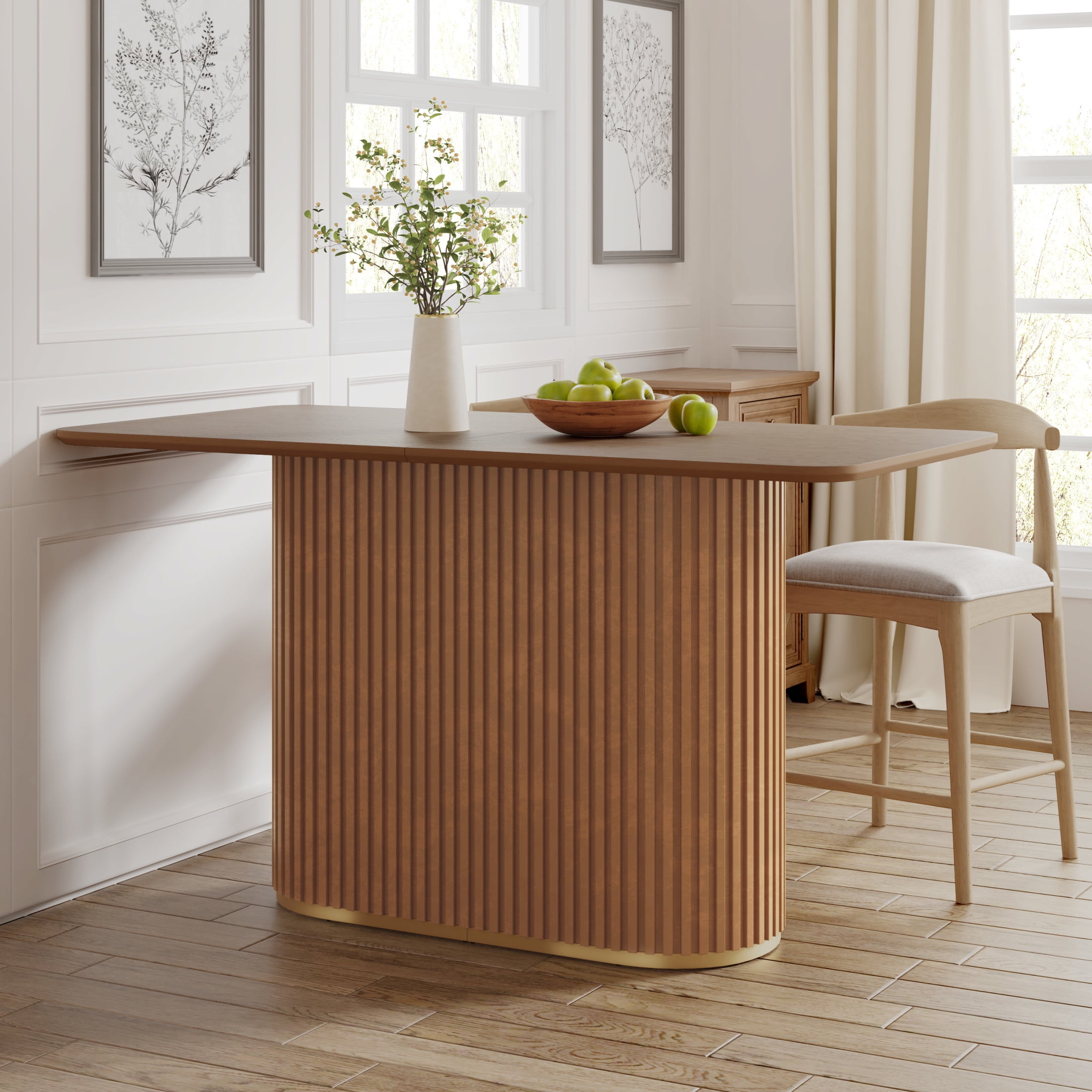 Christopher Knight Home 63" Mid-Century Counter Table with Tambour ...