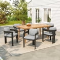 Christopher Knight Home 7-Piece Outdoor Dining Set for 6, Patio Wood ...