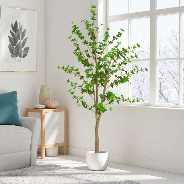 Christopher Knight Home 76" Enkianthus Tree in Black Plastic Pot, Pre ...