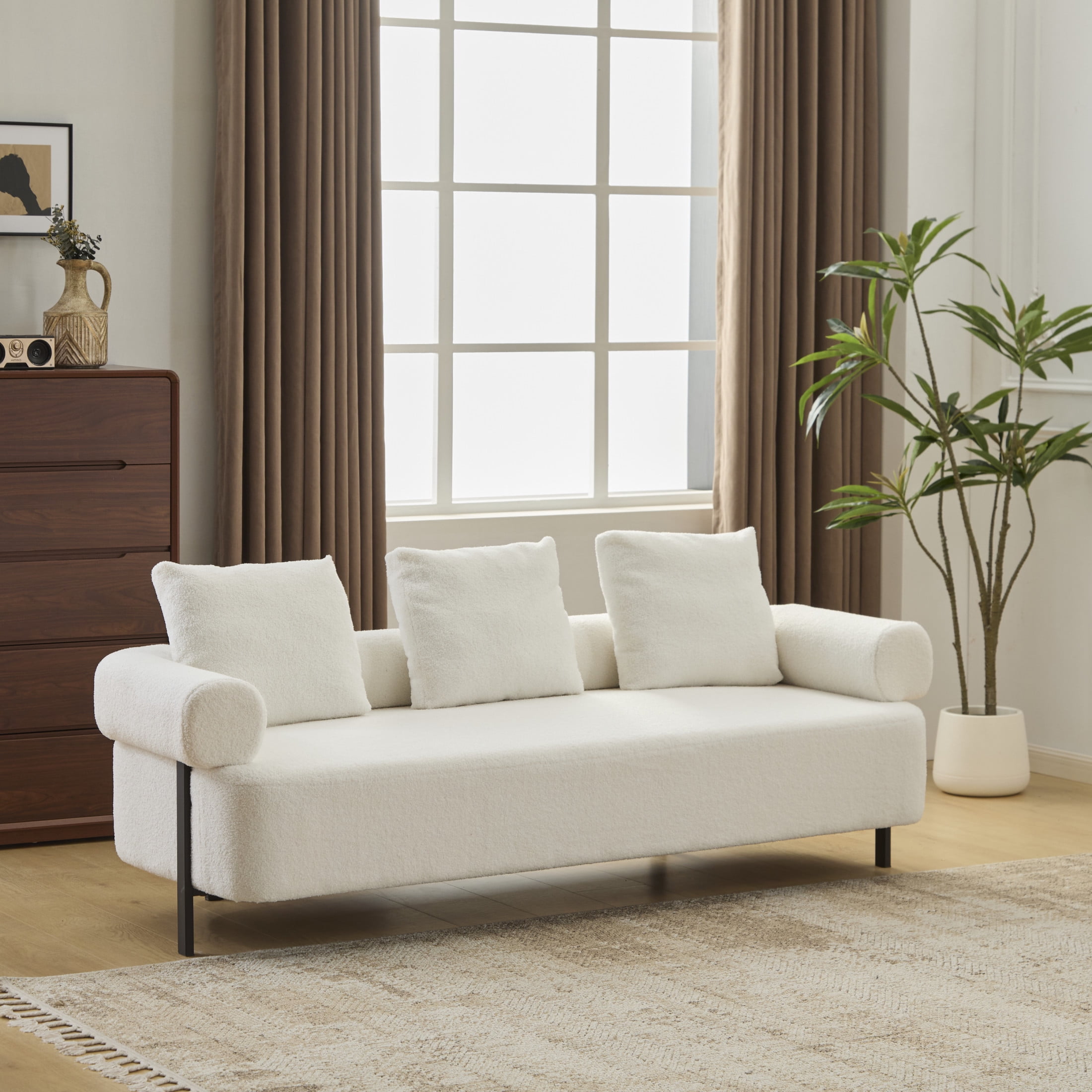 Christopher Knight Home 78" Modern 3-Seater Upholstered Sofa, Oversized ...