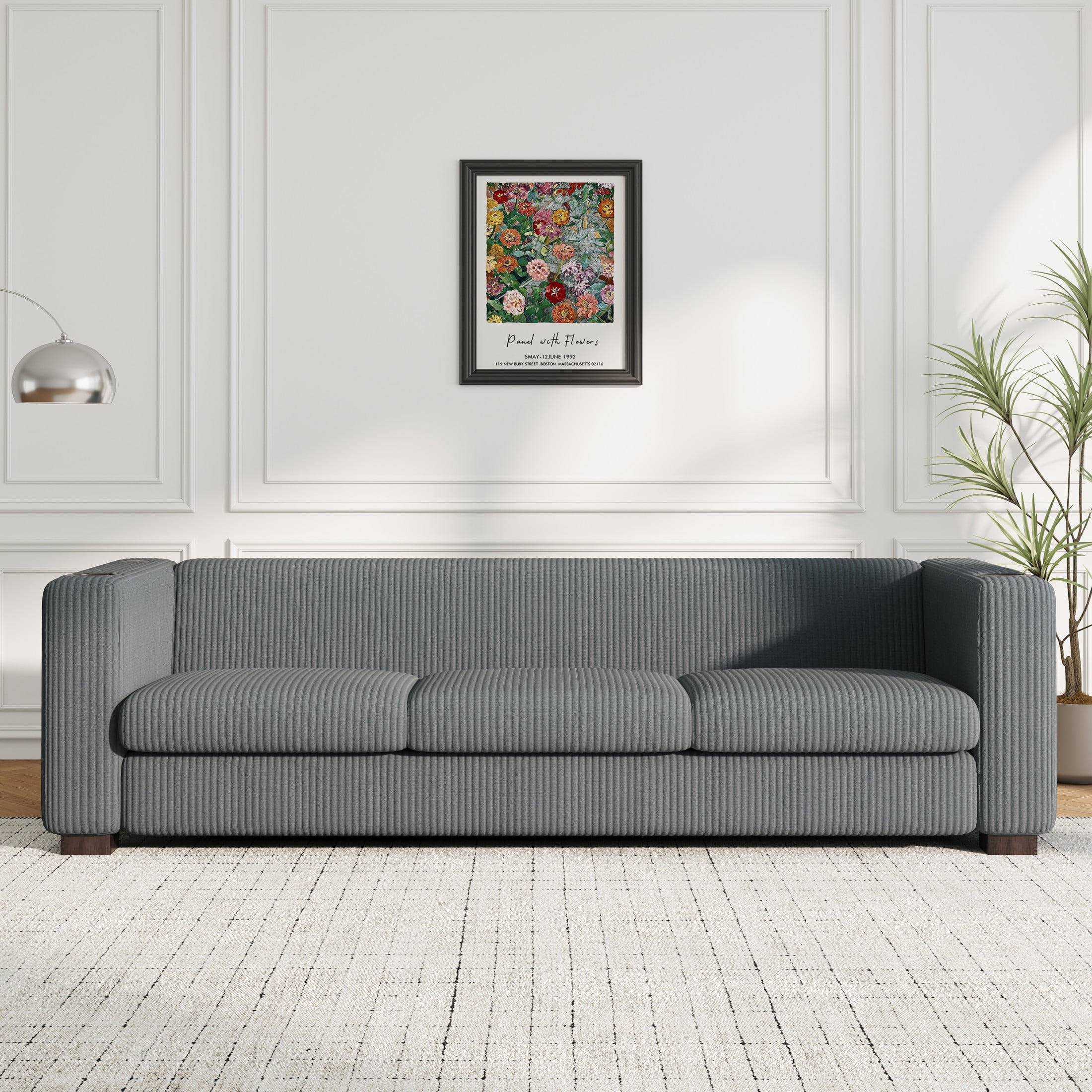 Christopher Knight Home 80" 3 Seater Sofa with USB Ports and Cup ...