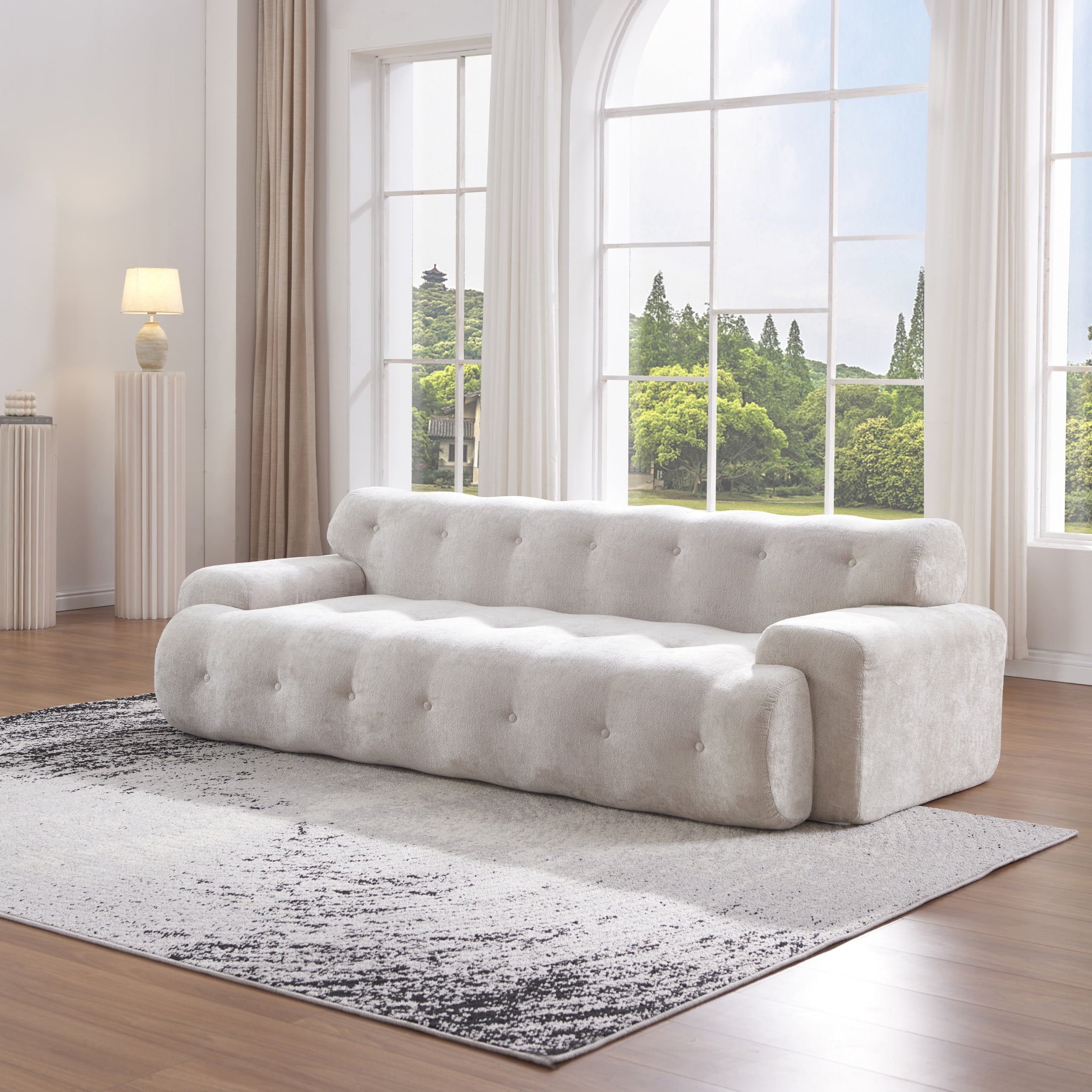 Christopher Knight Home 88" Cloud 3-Seater Sofa, Button-Tufted Comfy ...