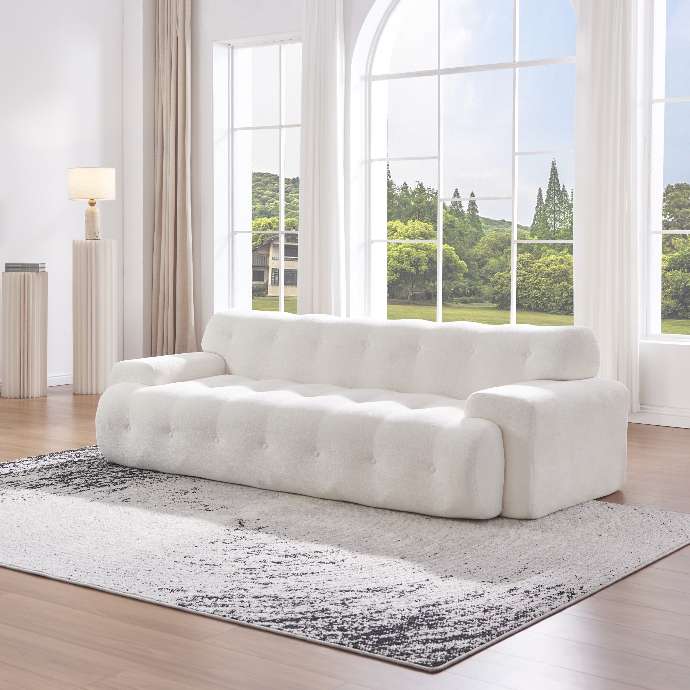 Christopher Knight Home 88" Cloud 3-Seater Sofa, Button-Tufted Comfy ...
