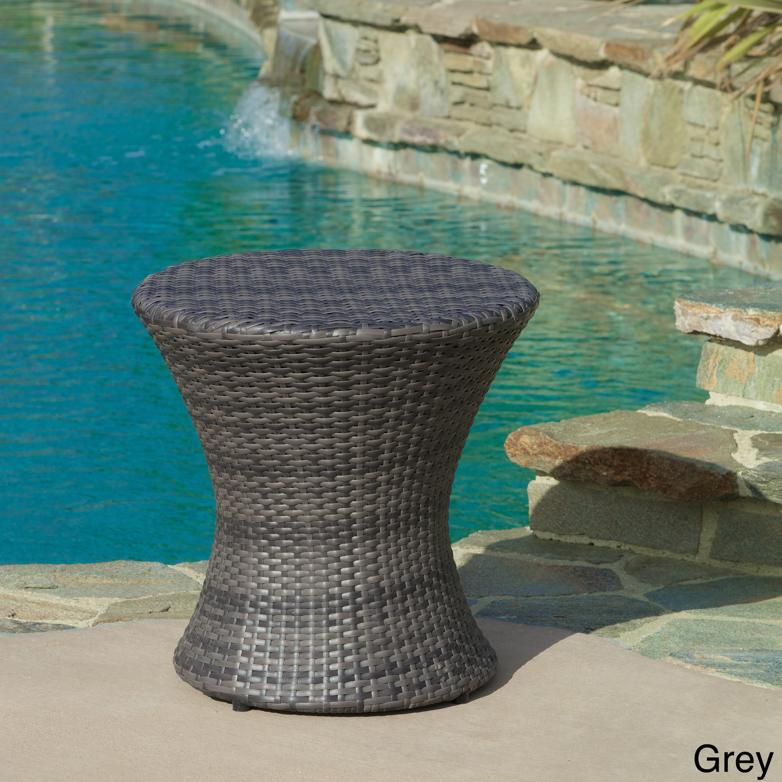 Christopher Knight Home Adriana Outdoor Boho Wicker Accent Table by ...
