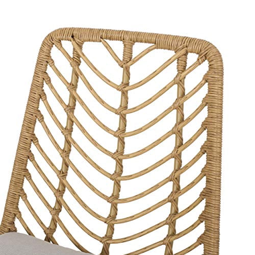 Christopher Knight Home Berrien Outdoor Wicker Chairs, Beige + Light ...