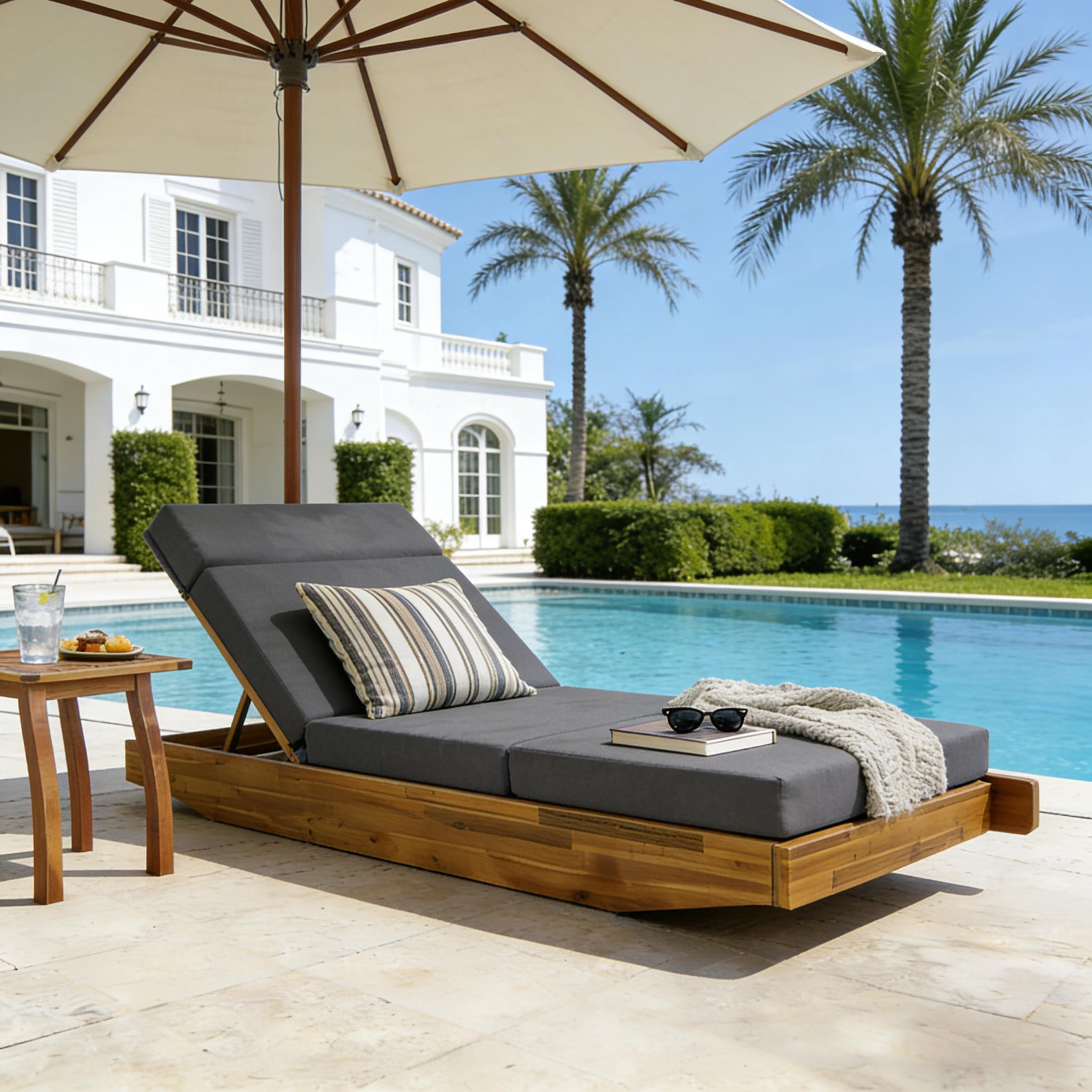 Christopher Knight Home Boat-Shape Patio Chaise Lounge Chair with ...