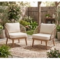 Christopher Knight Home Bohemian Acacia Wood Outdoor Club Chairs Set of ...
