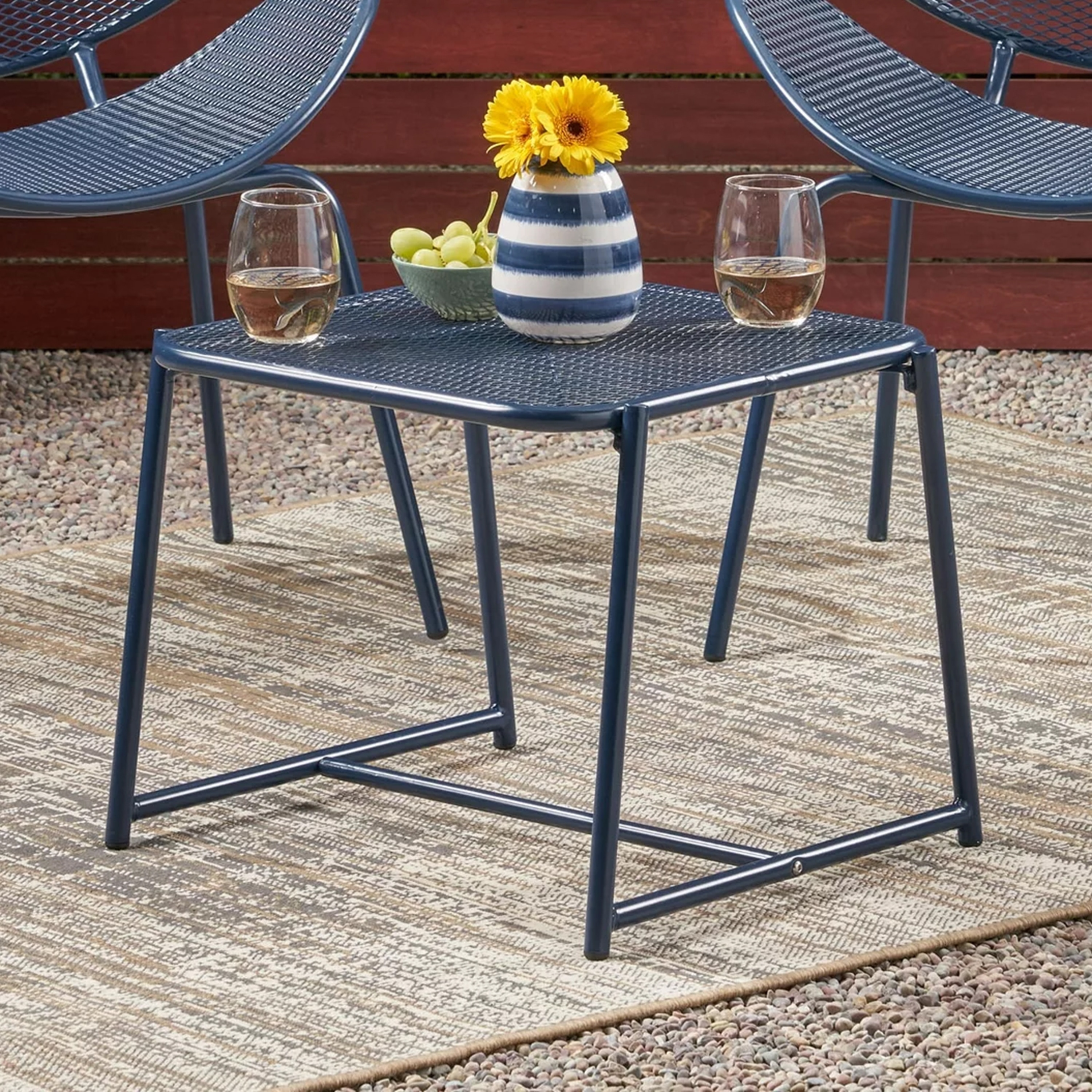 Christopher Knight Home Bucknell Outdoor Iron Metal Mesh Side Table by ...