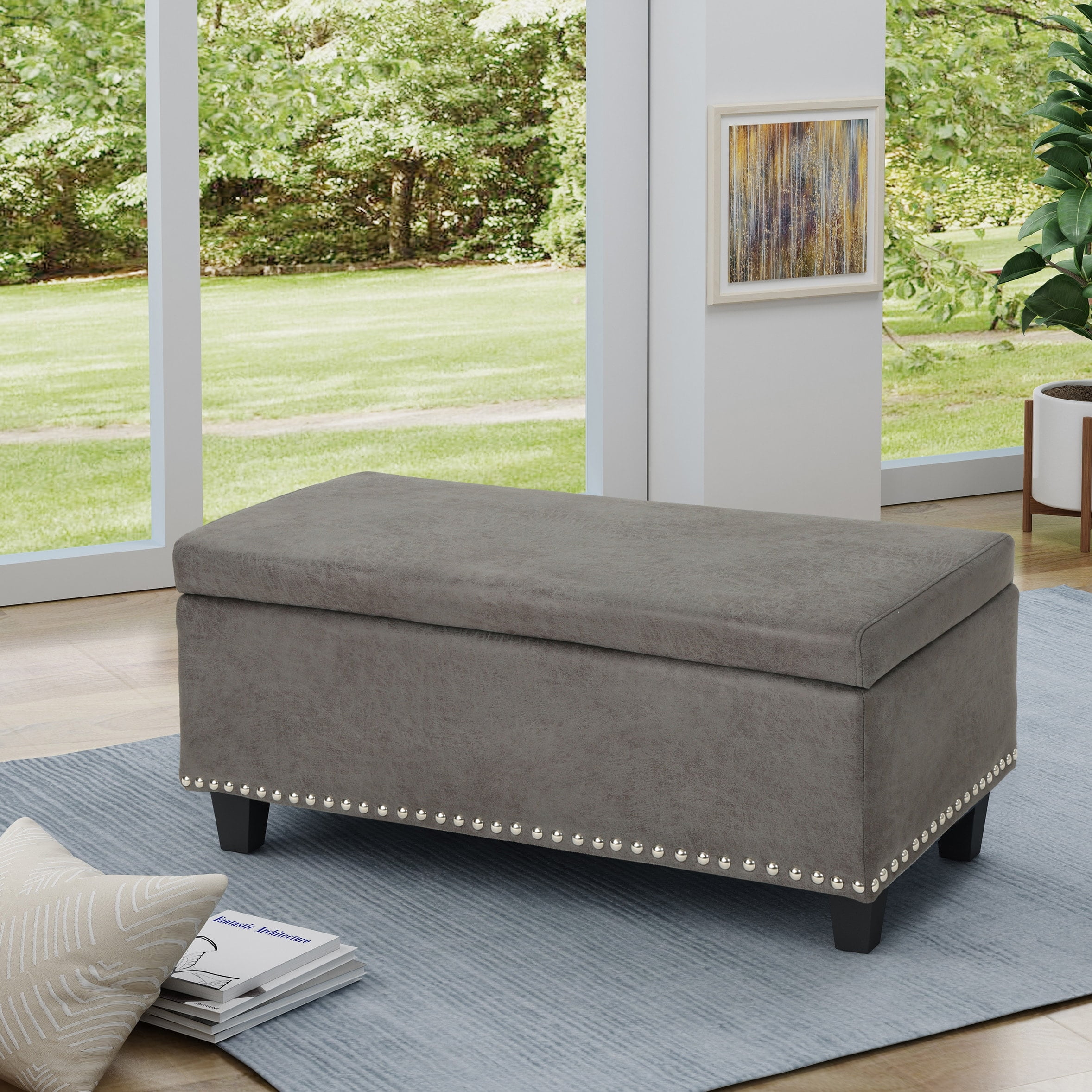 Christopher Knight Home Caren Traditional Storage Ottoman by Slate ...