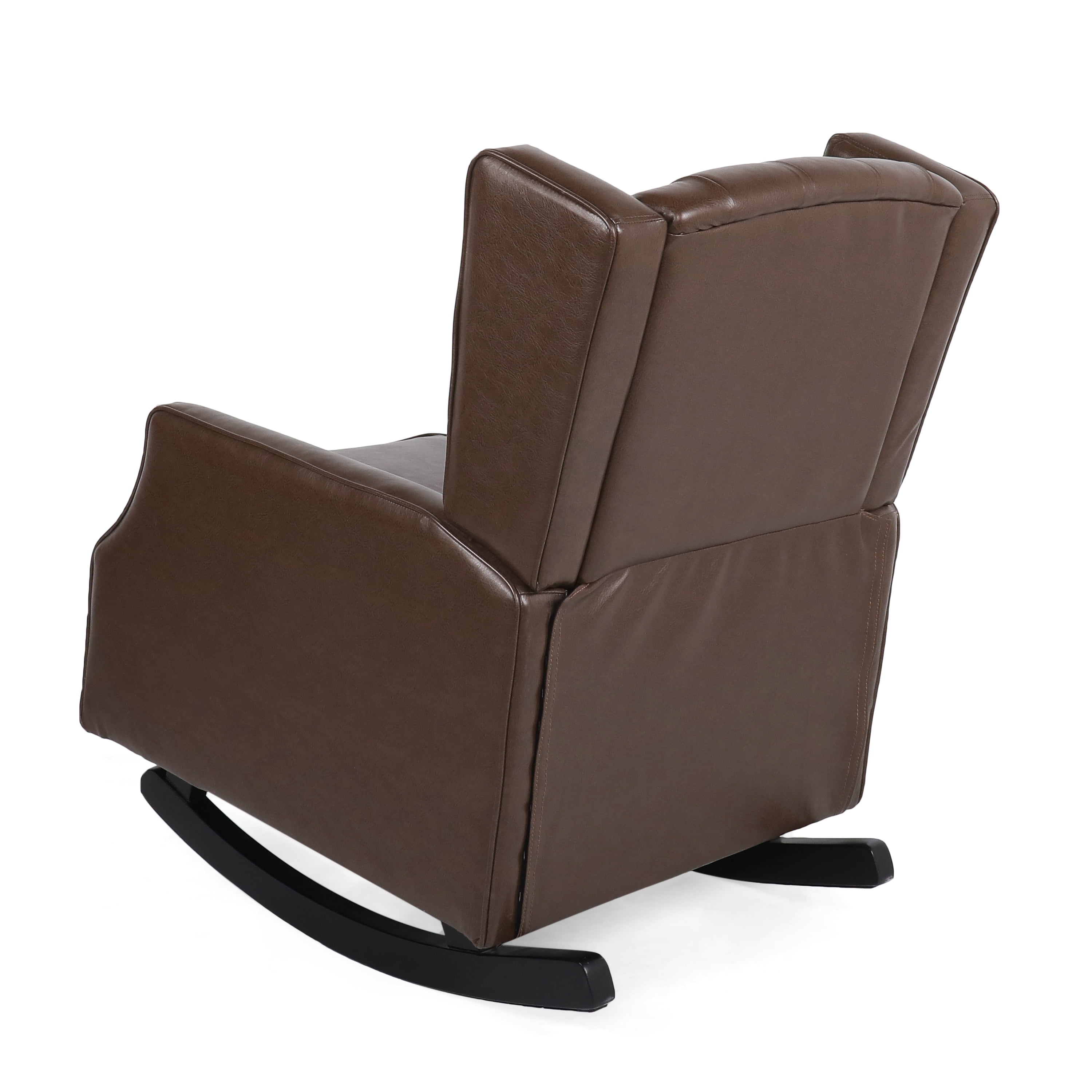 Christopher Knight Home Carey Faux Leather Tufted Wingback Rocking ...