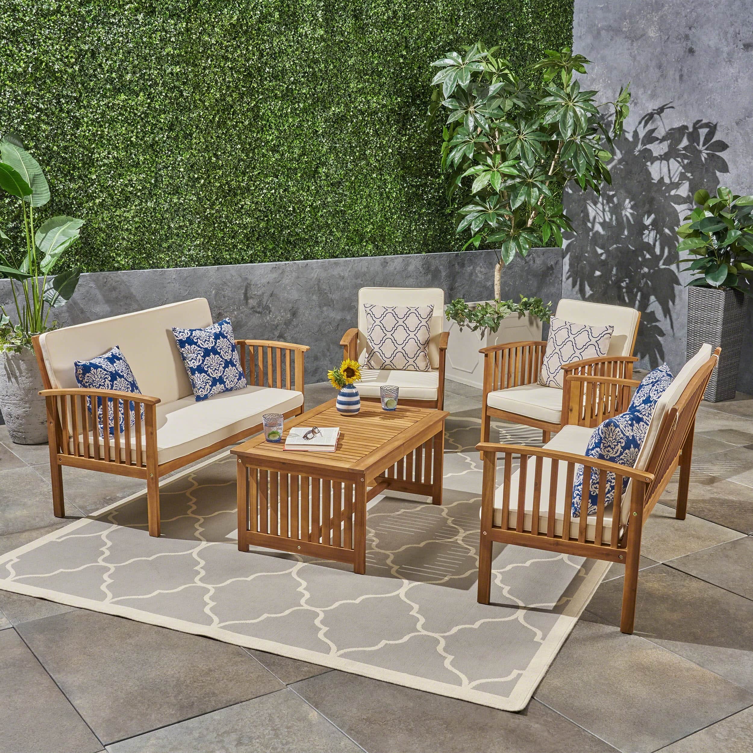 Christopher Knight Home Carolina Outdoor 6-Seater Conversation Set by ...