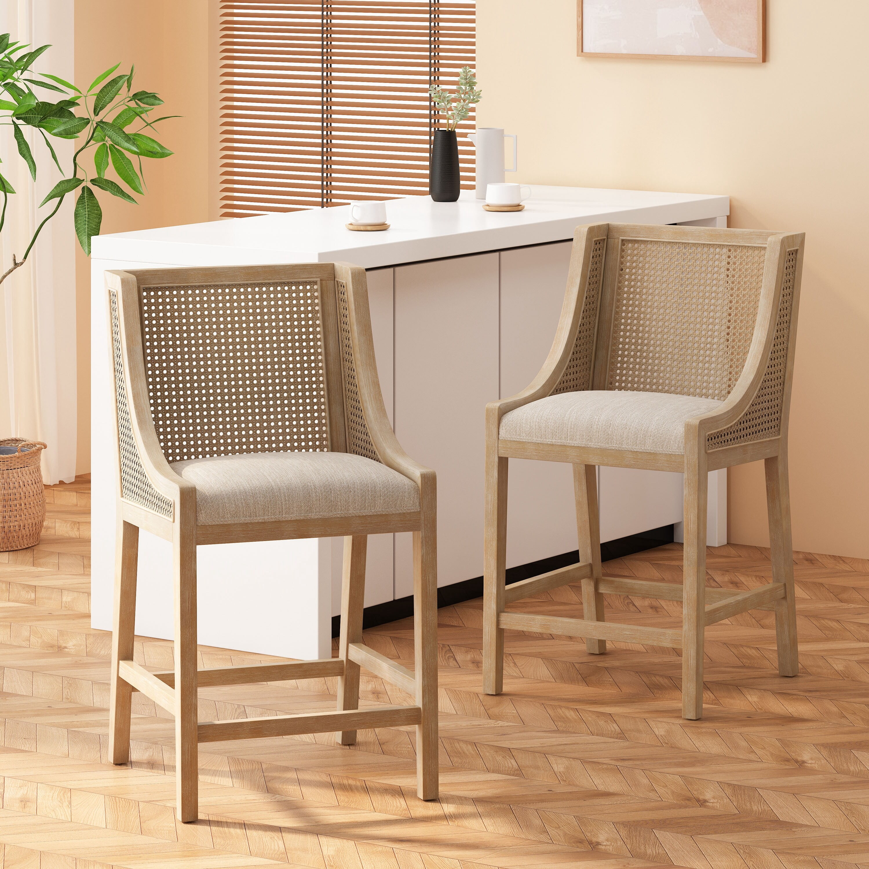 Christopher Knight Home French Country Woven Back 25.5 inch Counter ...