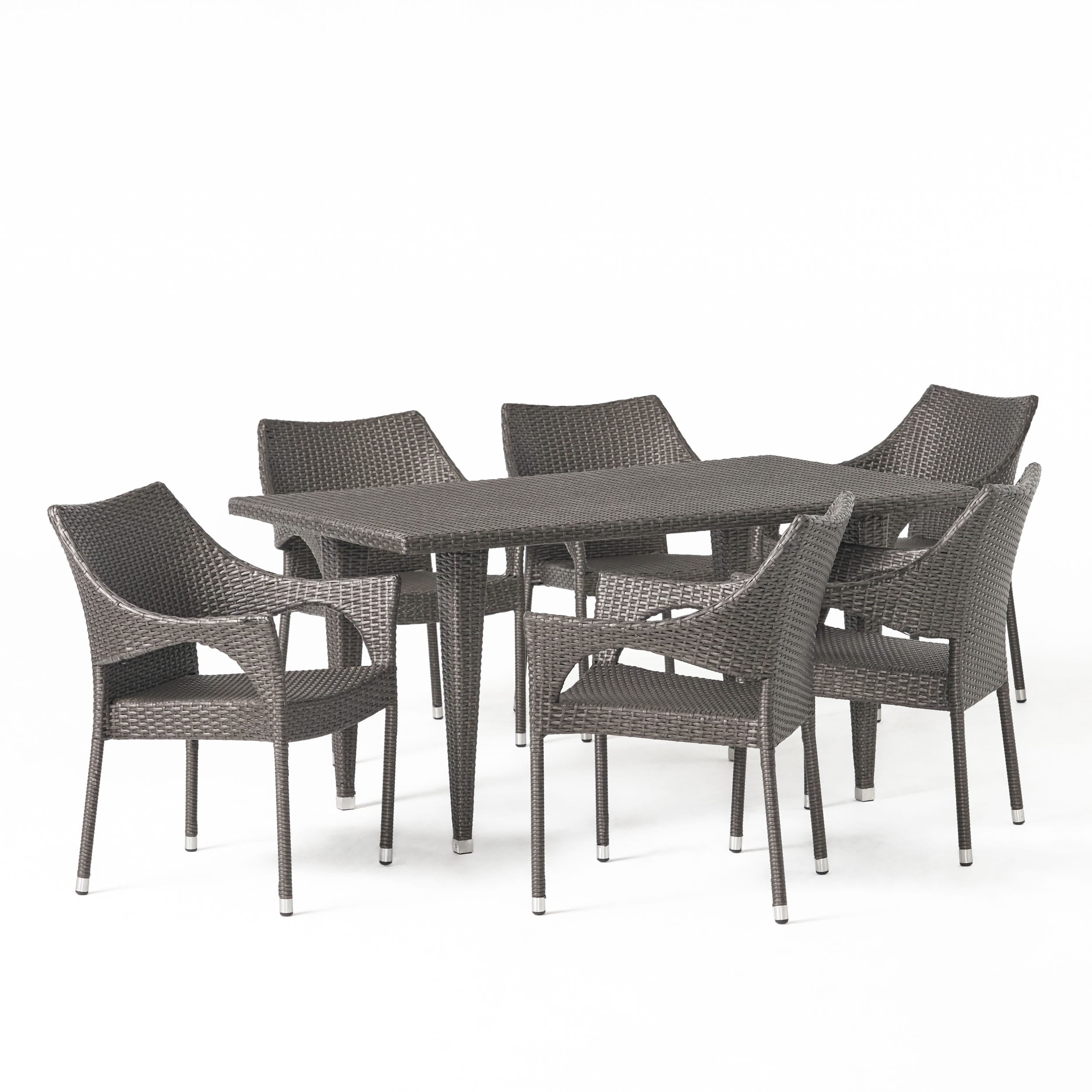 Christopher Knight Home Cliff 7-piece Outdoor Dining Set by Grey ...