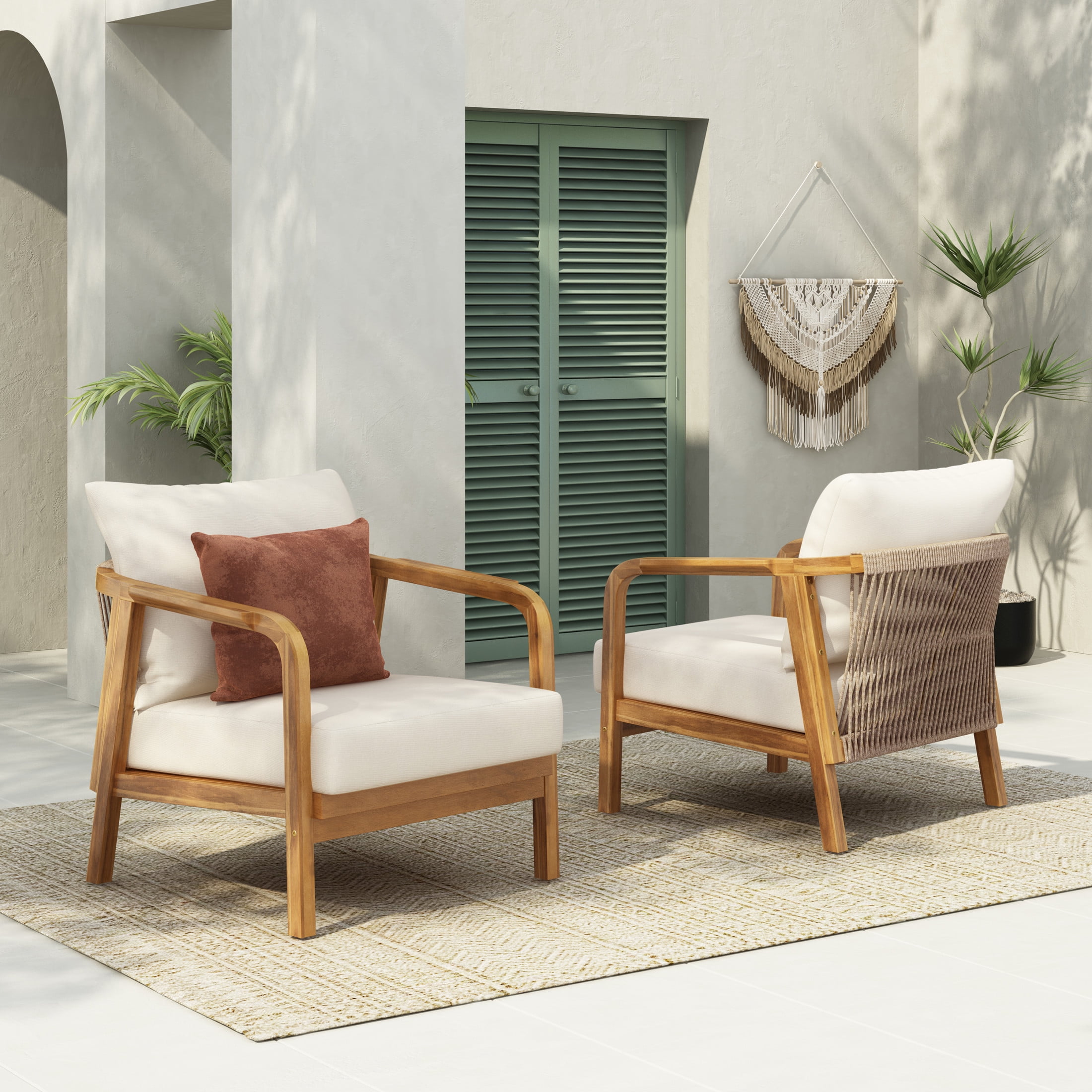 Christopher Knight Home Contemporary Outdoor Lounge Chair, Thick ...