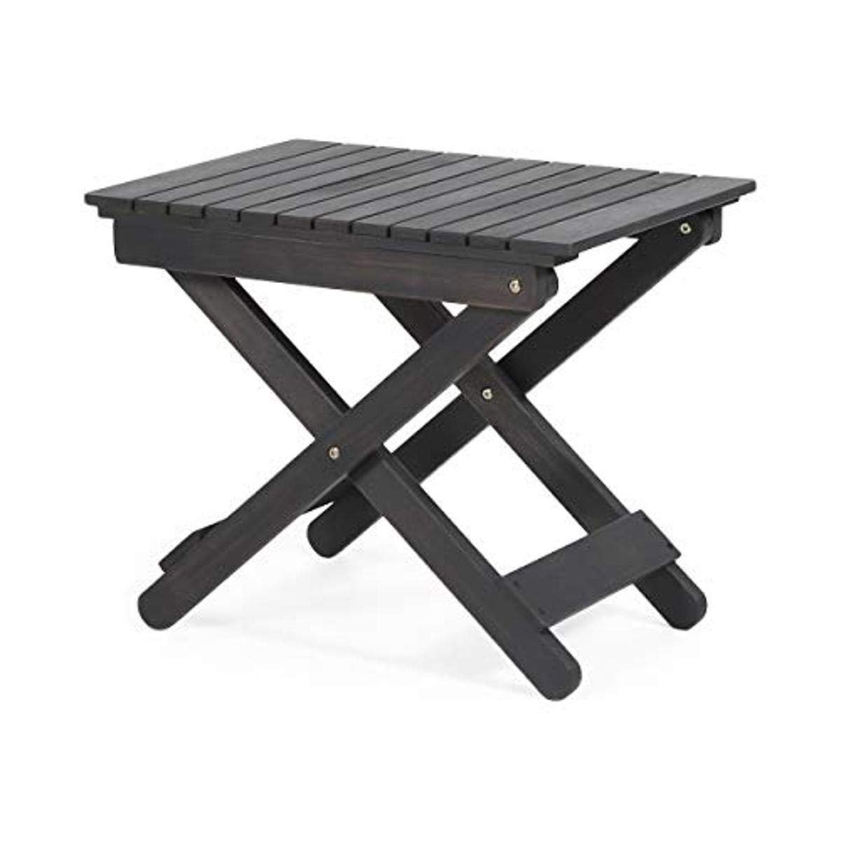 Christopher Knight Home Cornelia Outdoor Folding Side Table, Dark Gray ...