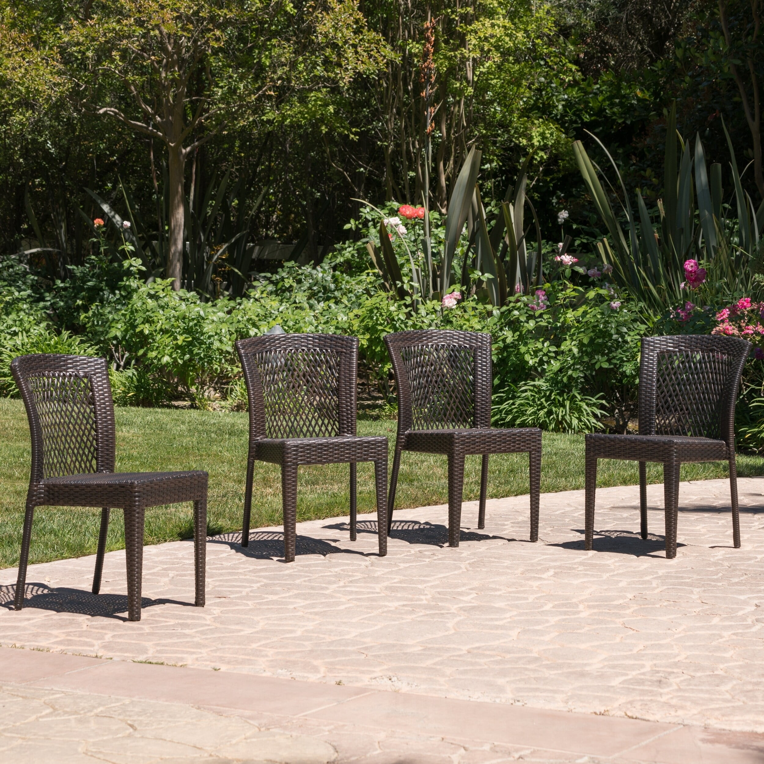 Christopher Knight Home Dusk Outdoor Wicker Chair Set by - Assembled ...