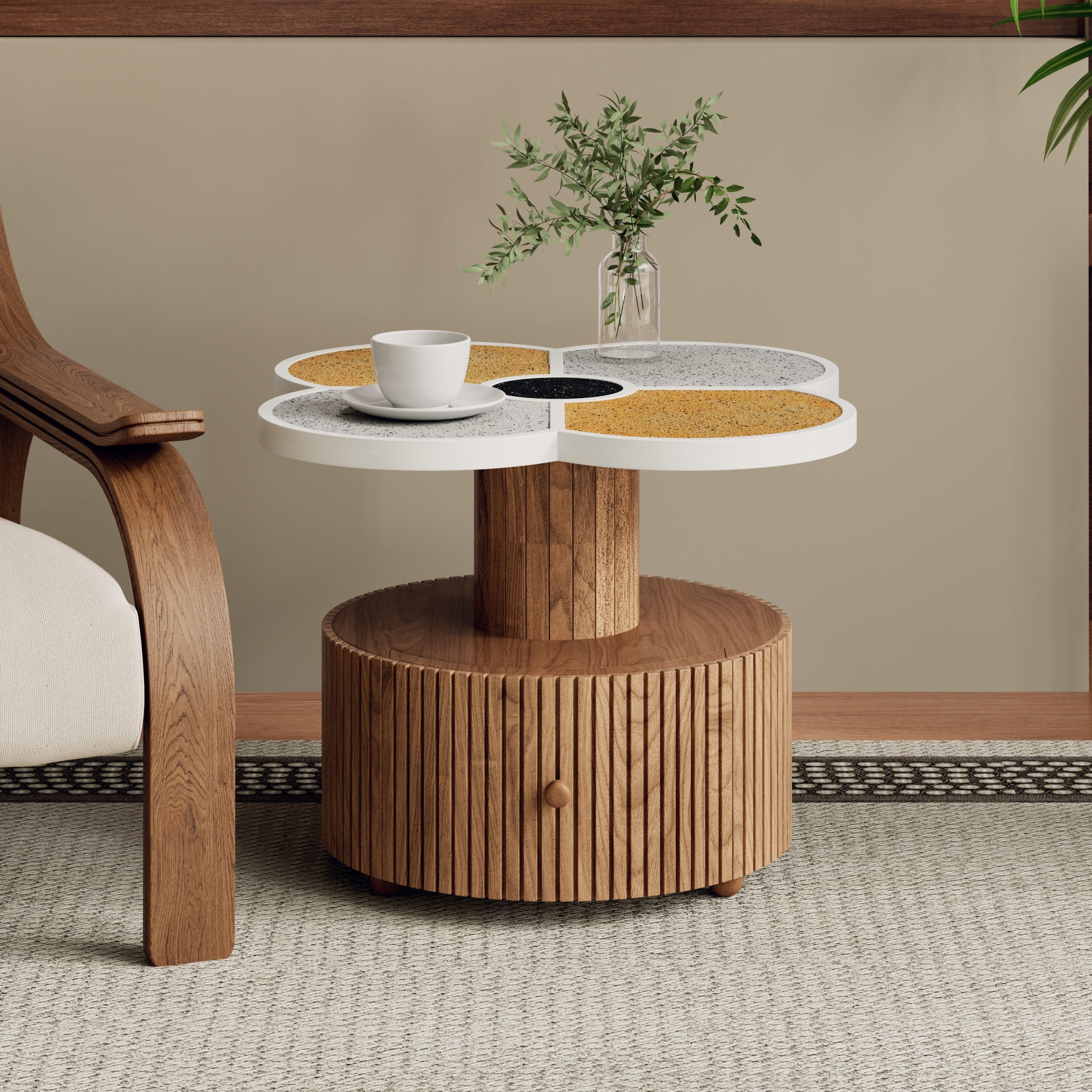 Christopher Knight Home Four-Leaf Clover Side Table with Drawer Storage ...