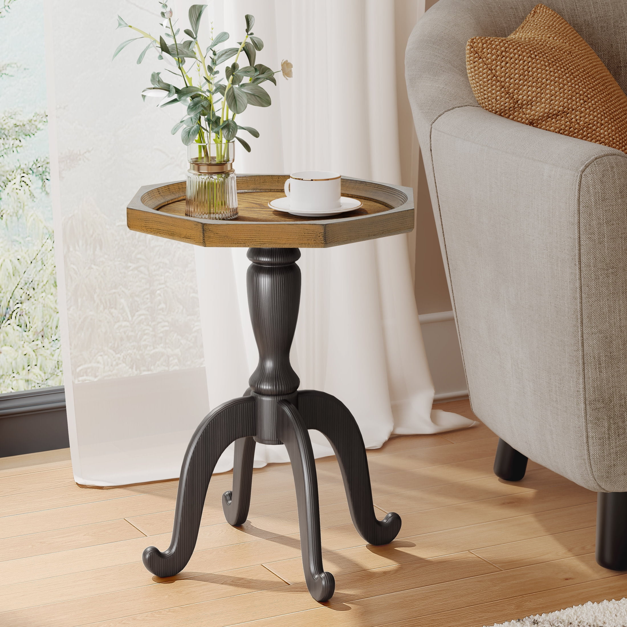 Christopher Knight Home French Country End Table, Round Spider Leg ...