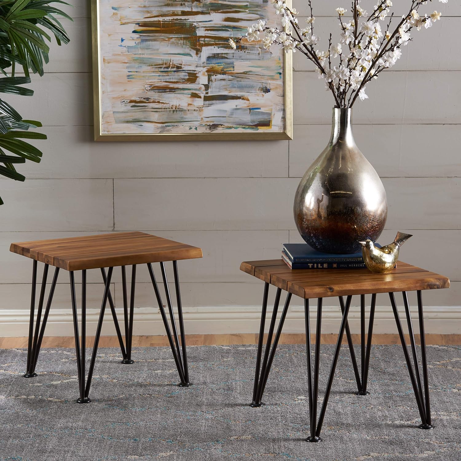 Christopher Knight Home Geania Indoor Industrial Acacia Wood Side Table ...