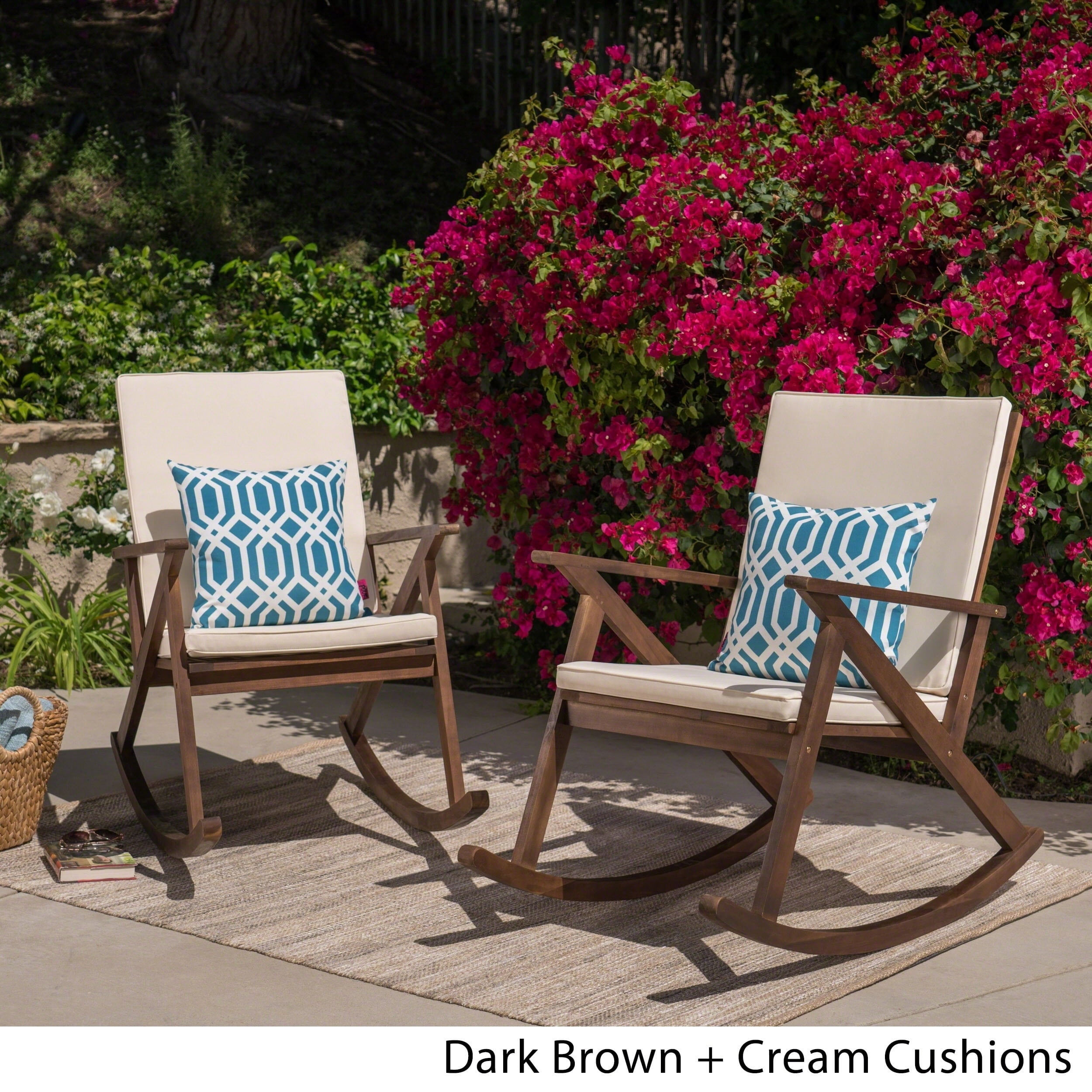 Christopher Knight Home Gus Outdoor Wood Rocking Chair (Set of 2) by ...