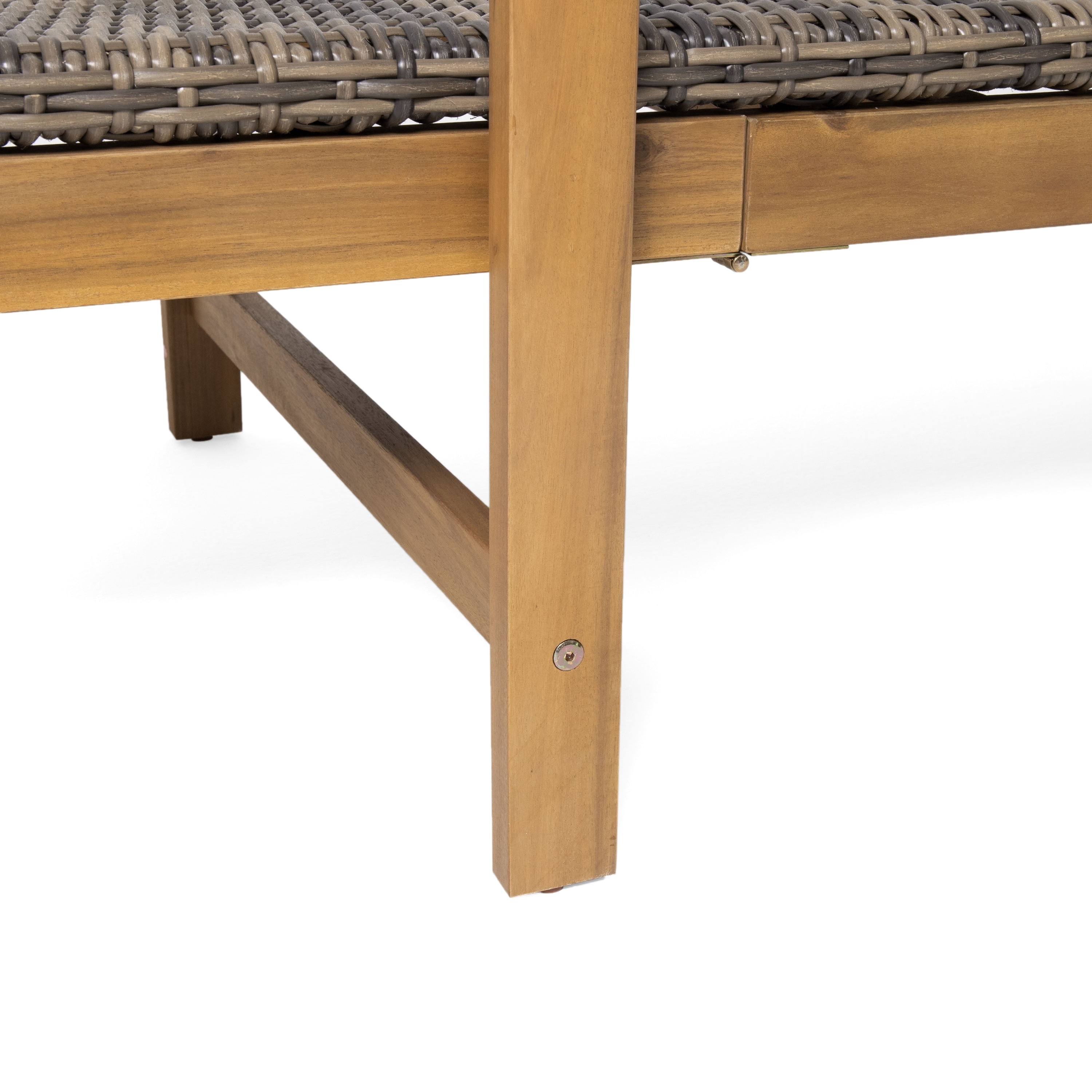 Christopher Knight Home Hampton Outdoor Rustic Acacia Wood Chaise ...