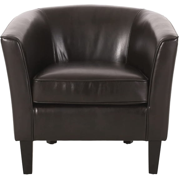 Christopher Knight Home Logan Club Chair, Leather, Brown - Walmart.com
