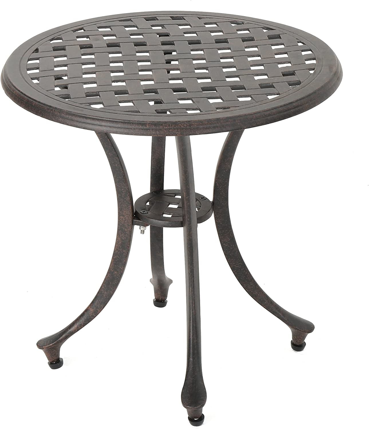 Christopher Knight Home Lola Outdoor 19" Cast Aluminum Side Table ...