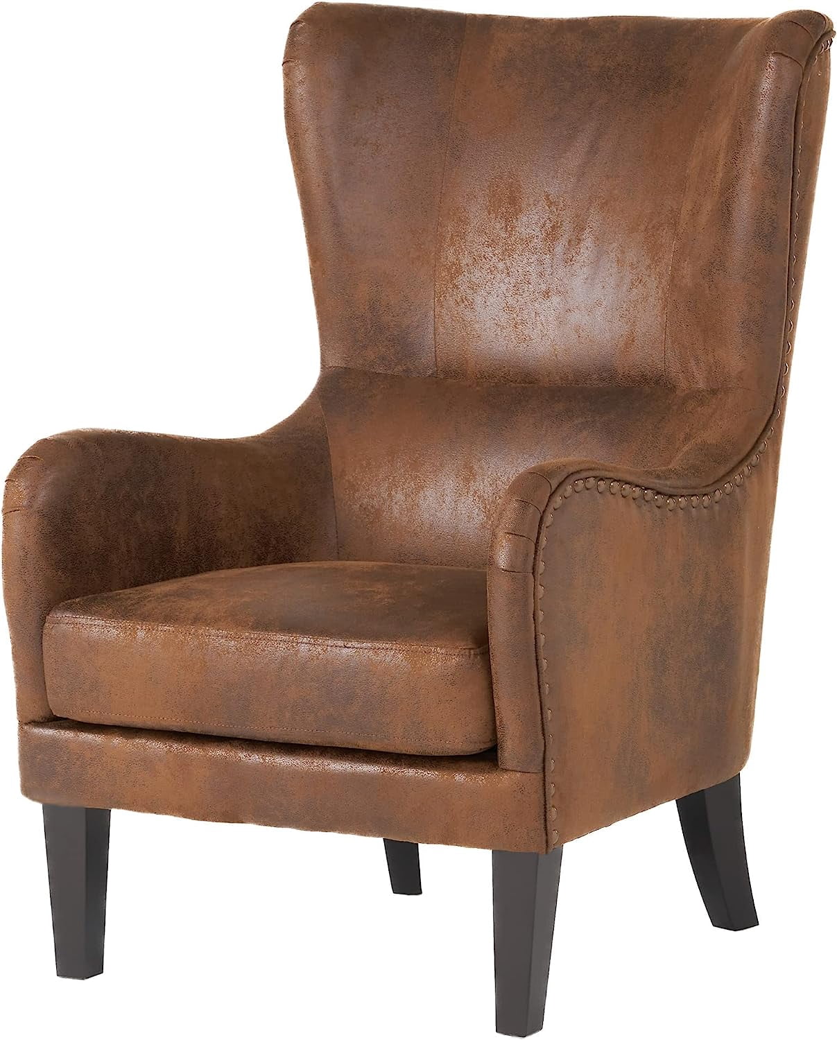 Christopher Knight Home Lorenzo Fabric Studded Club Chair, Brown 36D x ...