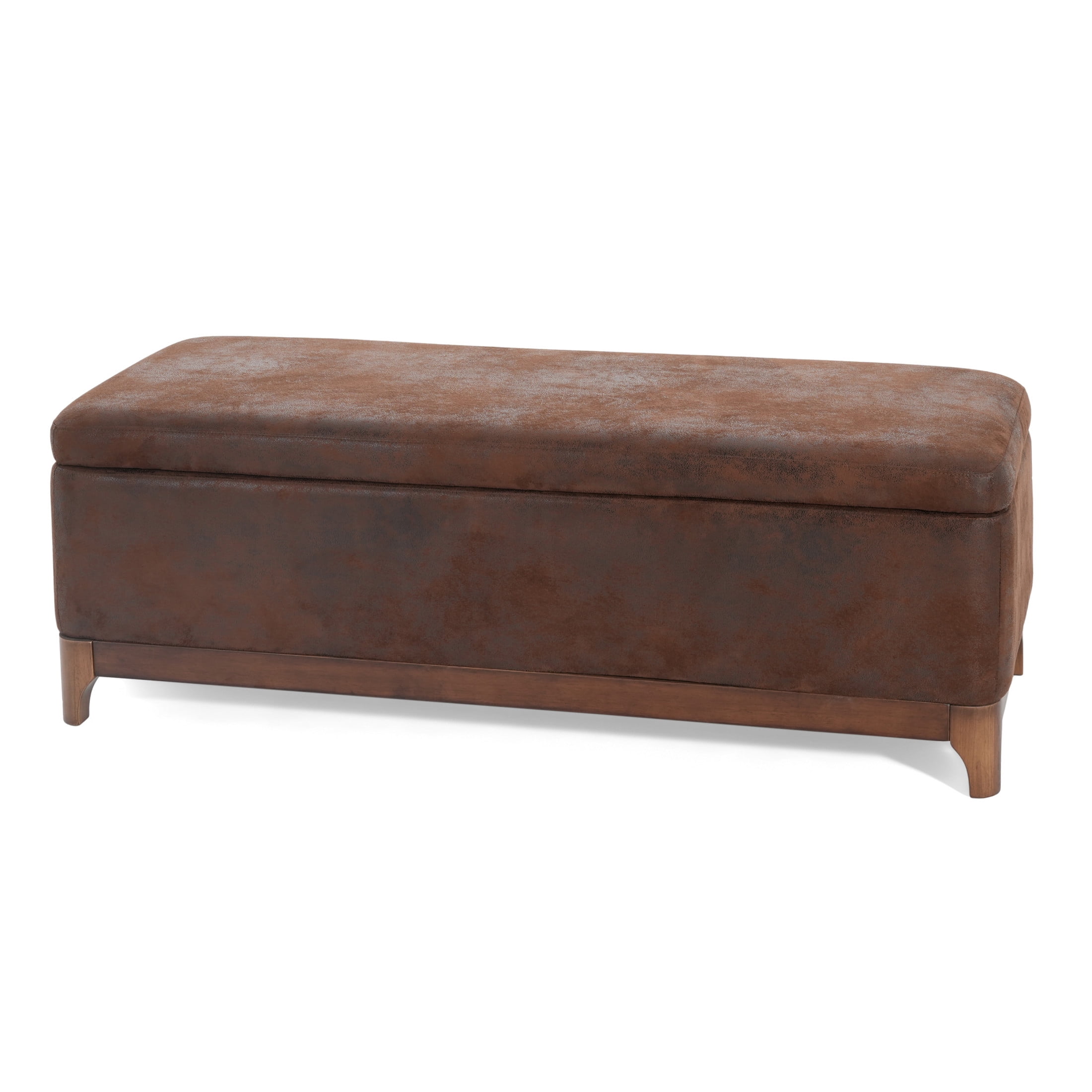 Christopher Knight Home Microfiber Upholstered Storage Ottoman Bench ...