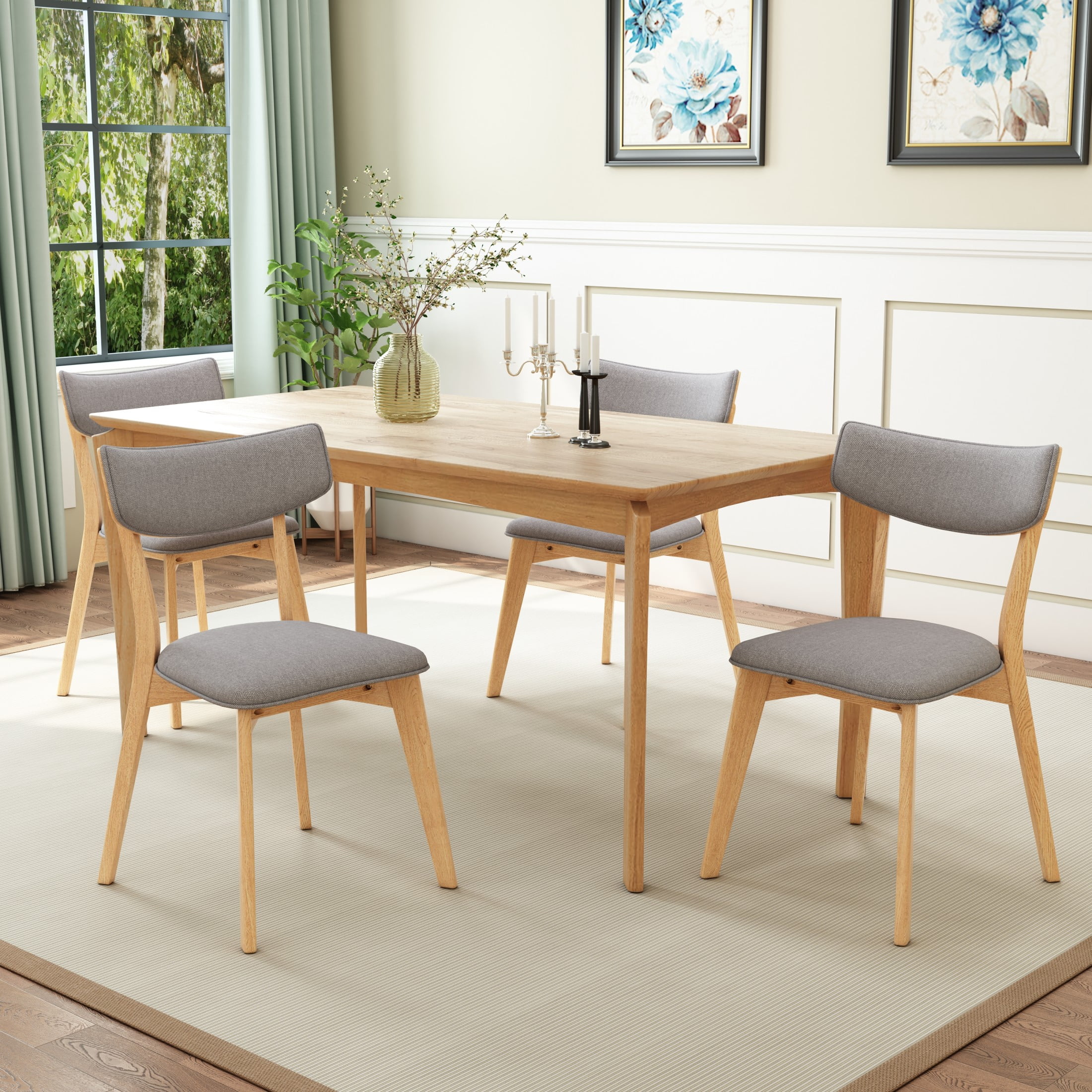 Christopher Knight Home Mid-Century 5-Piece Dining Set with Rectangular ...