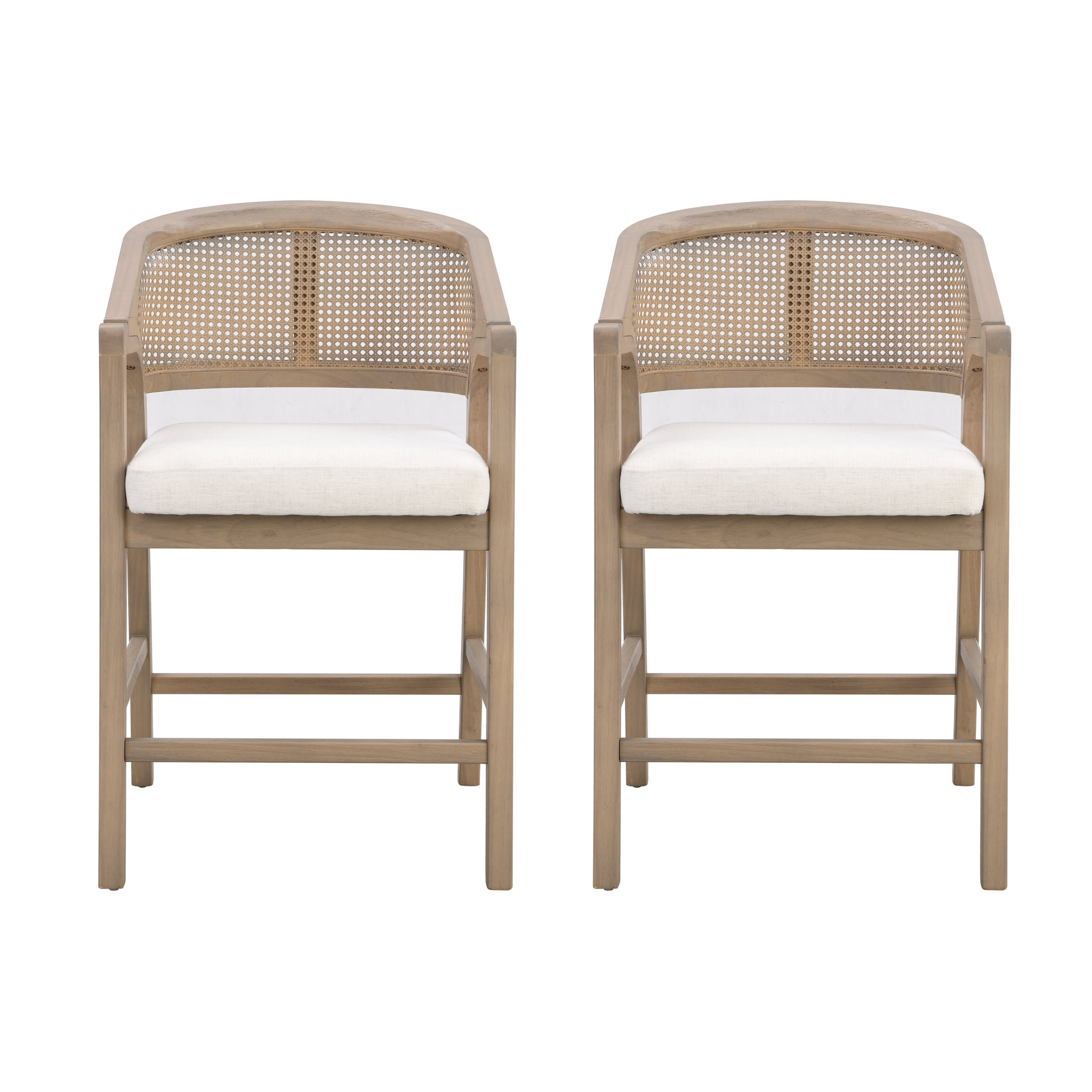 Christopher Knight Home Mid-Century Modern 24" Counter Stools, Cane ...