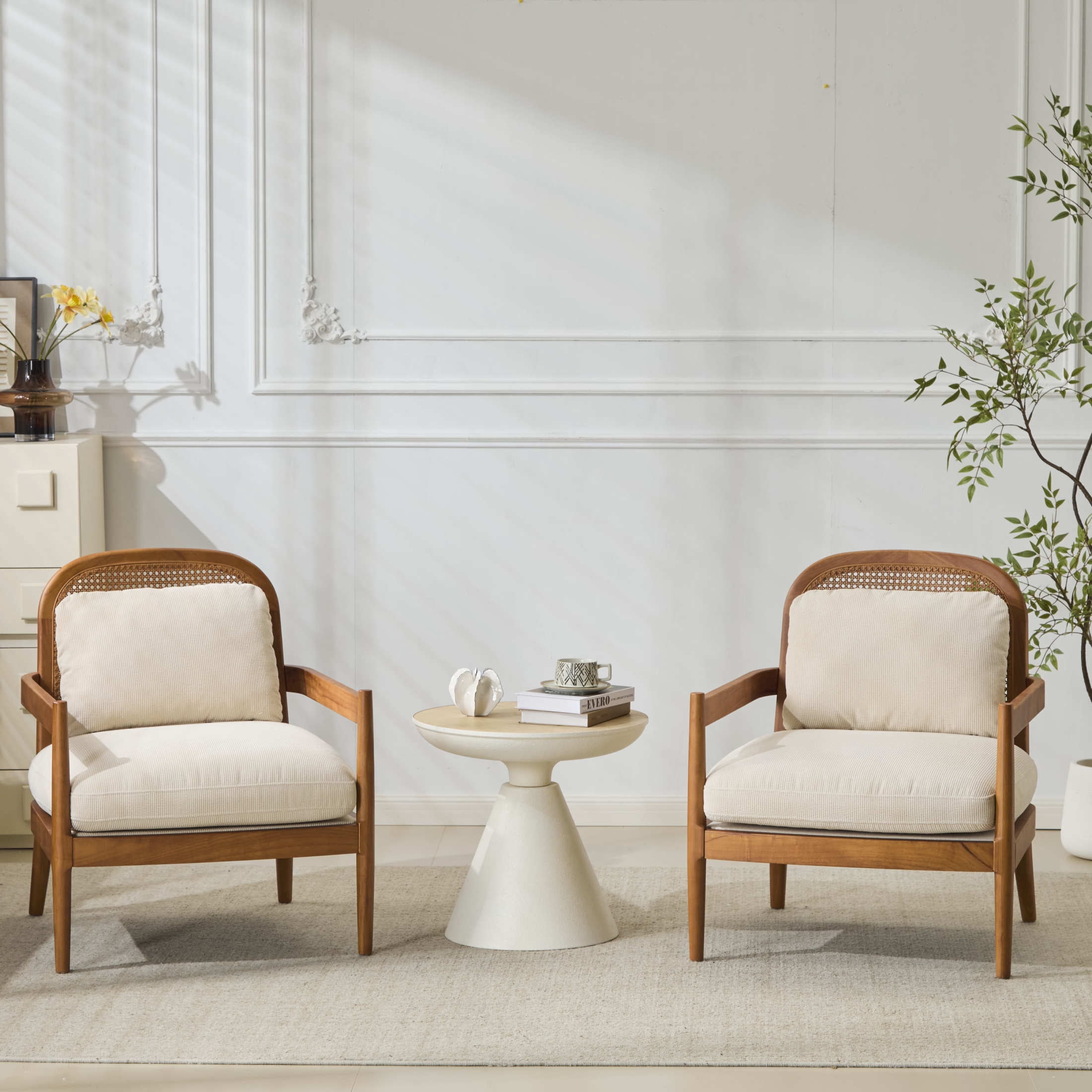 Christopher Knight Home Mid-Century Modern Accent Chairs, Wood Frame ...