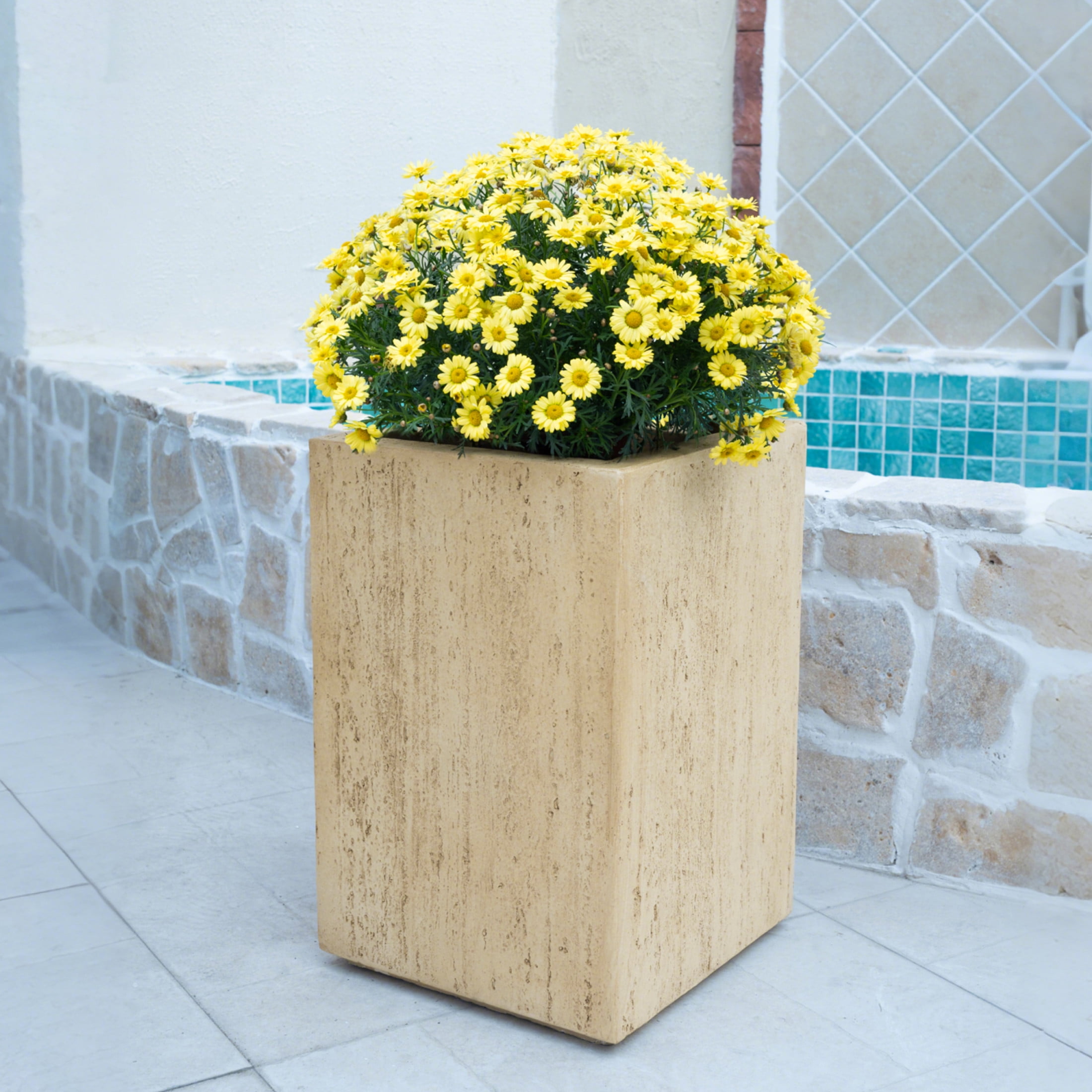 Christopher Knight Home Minimalist 19.75" H MGO Plant Box, Square ...