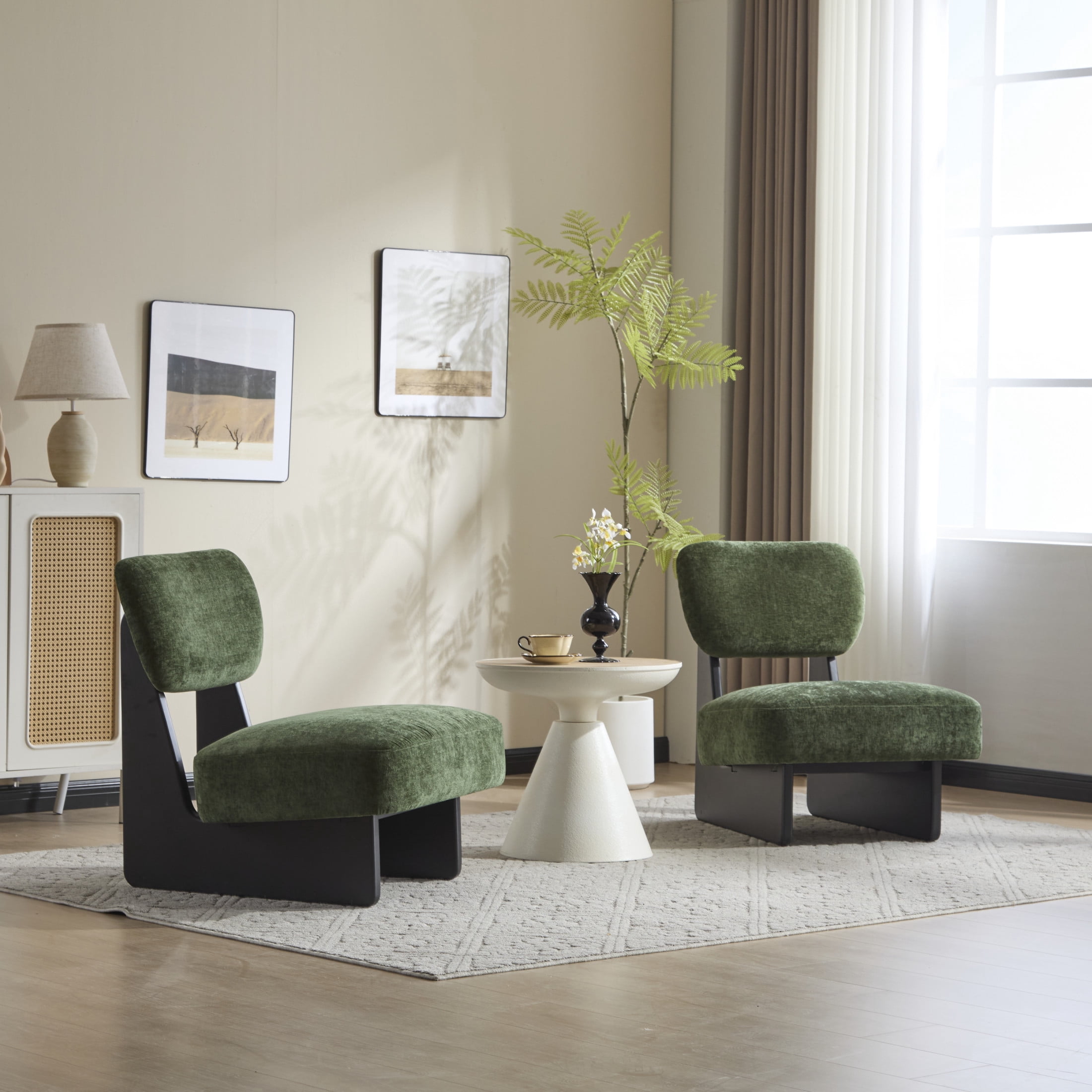 Christopher Knight Home Minimalist Upholstered Accent Chair Set of 2 ...