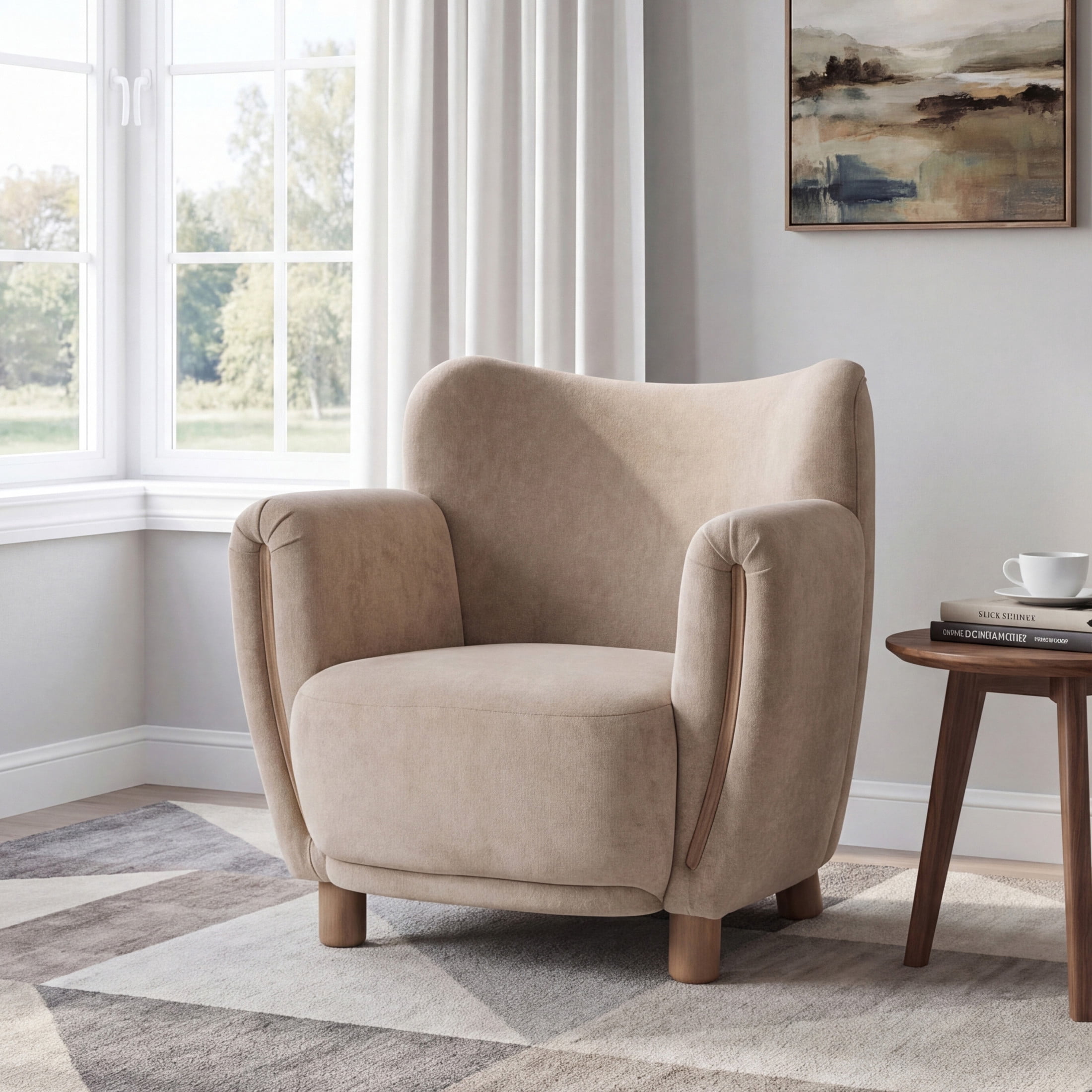 Christopher Knight Home Modern Accent Armchair with Velvet Upholstered ...