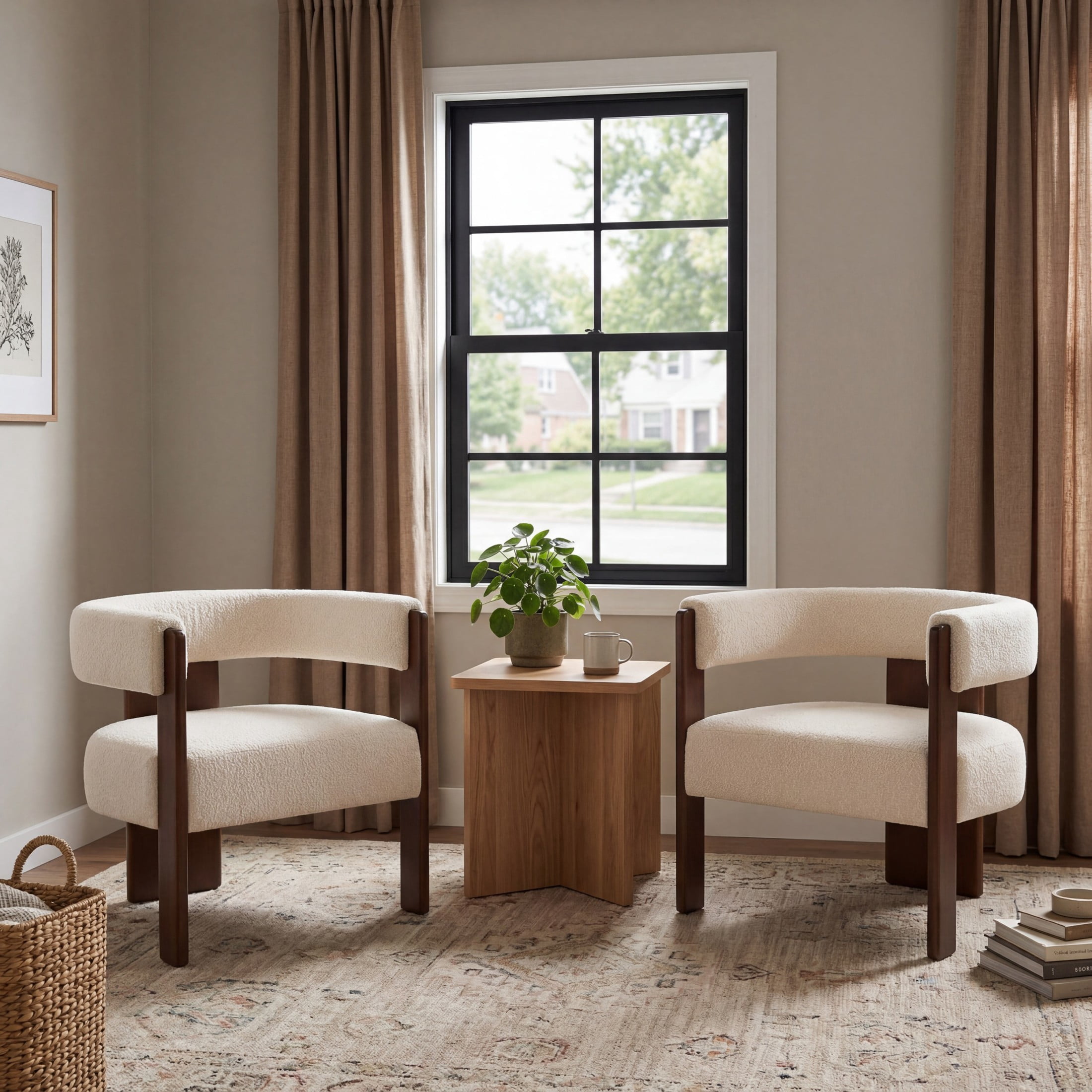 Christopher Knight Home Modern Boucle Upholstered Accent Armchair with ...