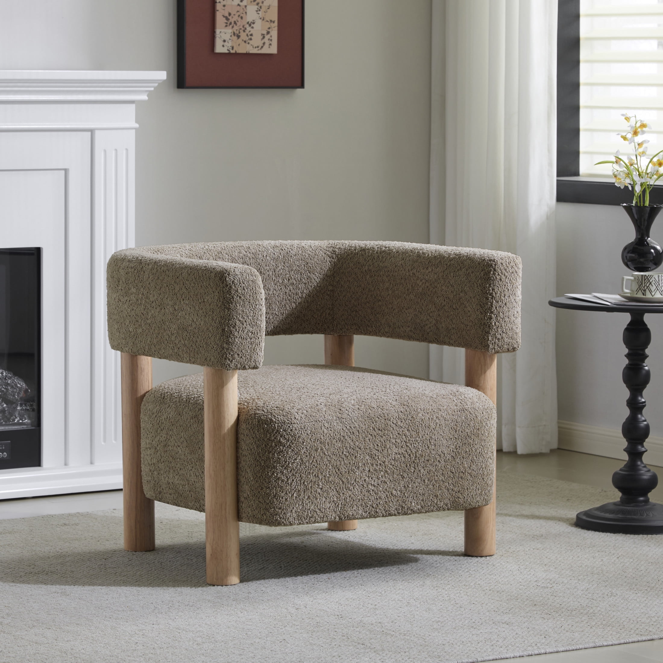 Christopher Knight Home Modern Boucle Upholstered Accent Chair, Lounge ...