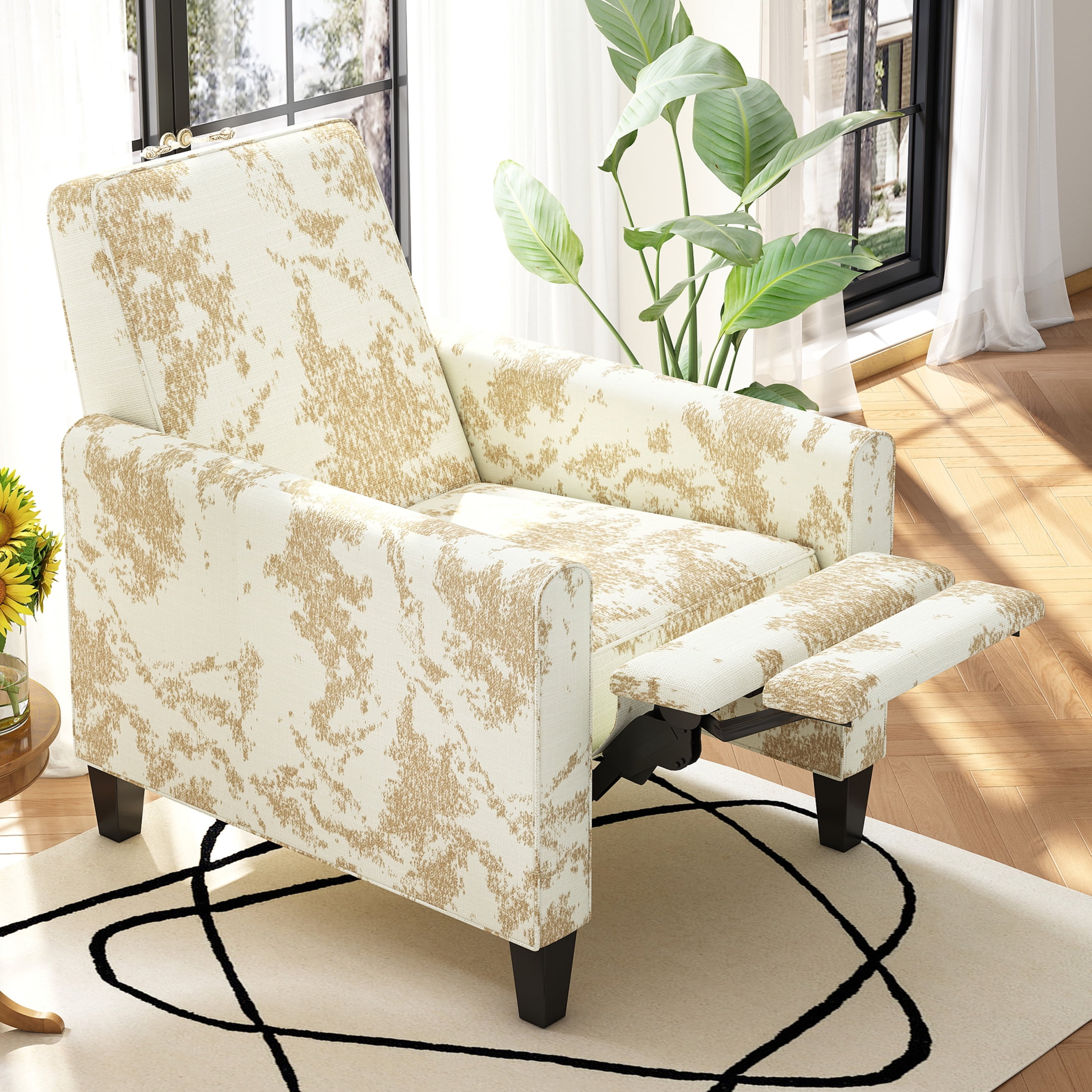 Christopher Knight Home Modern Floral Fabric Recliner Chair with ...